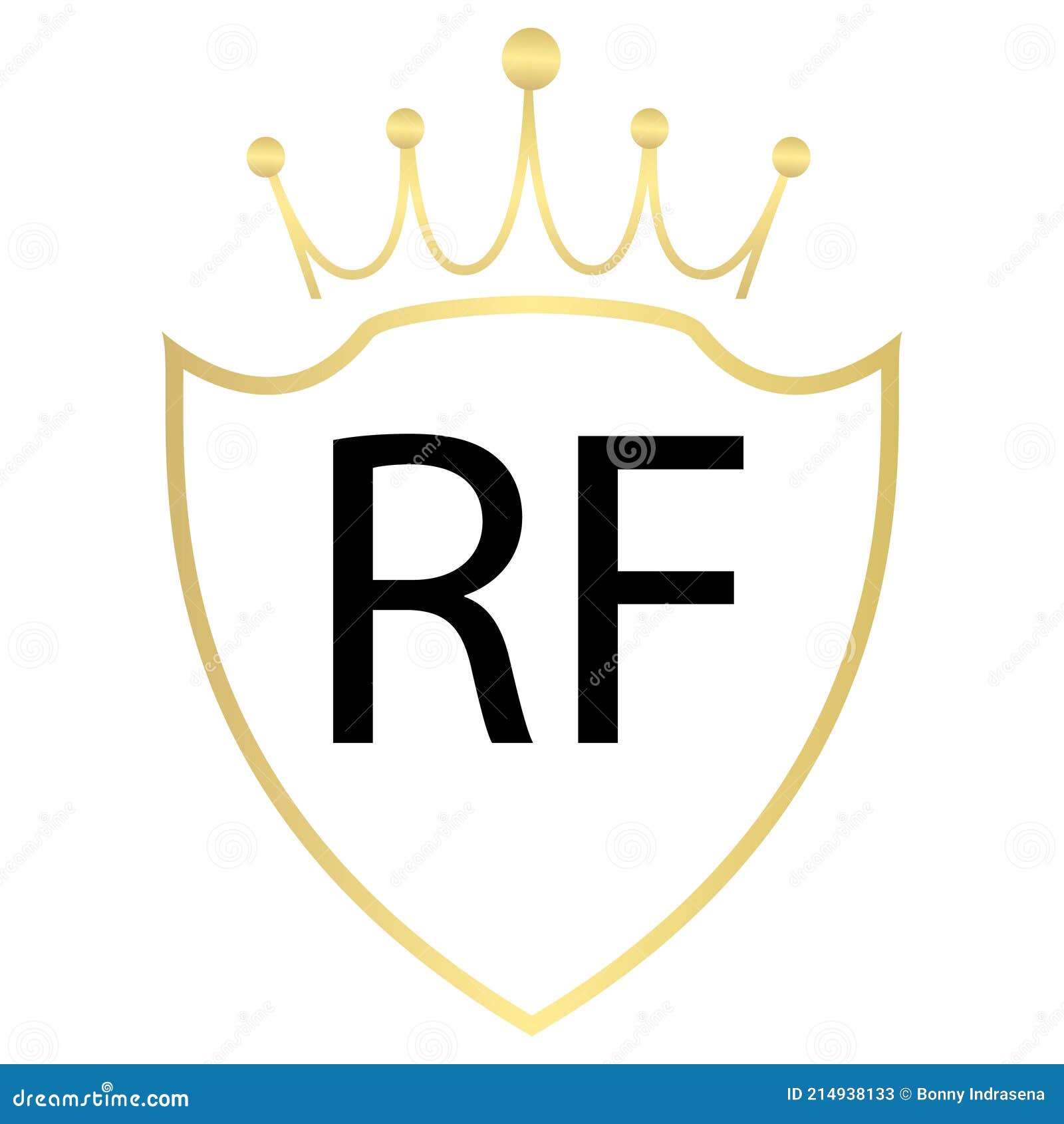 RF Letter Logo Design with Simple Style Stock Vector - Illustration of ...