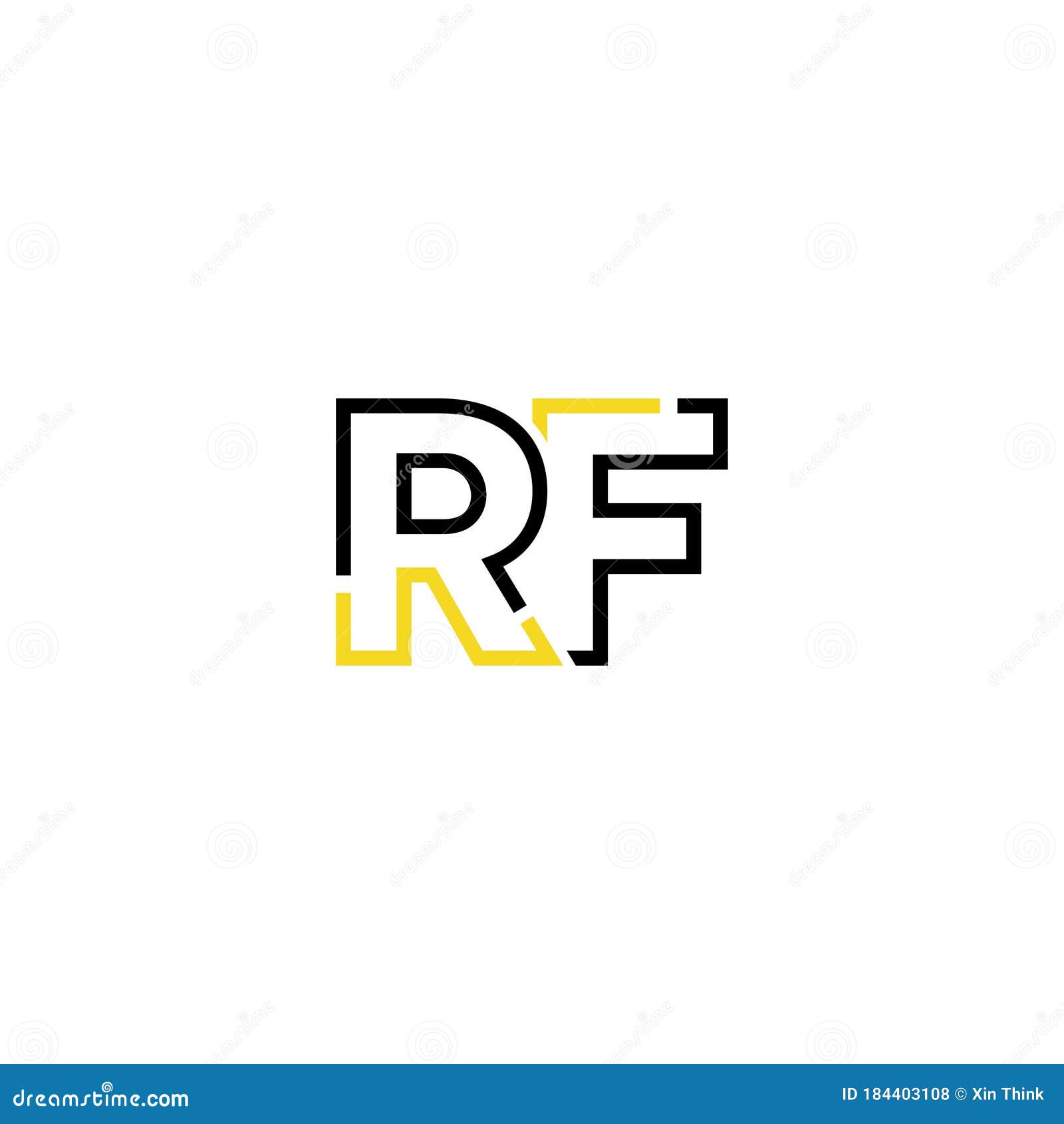 RF Letter Logo Icon Design Template Elements Stock Illustration ...