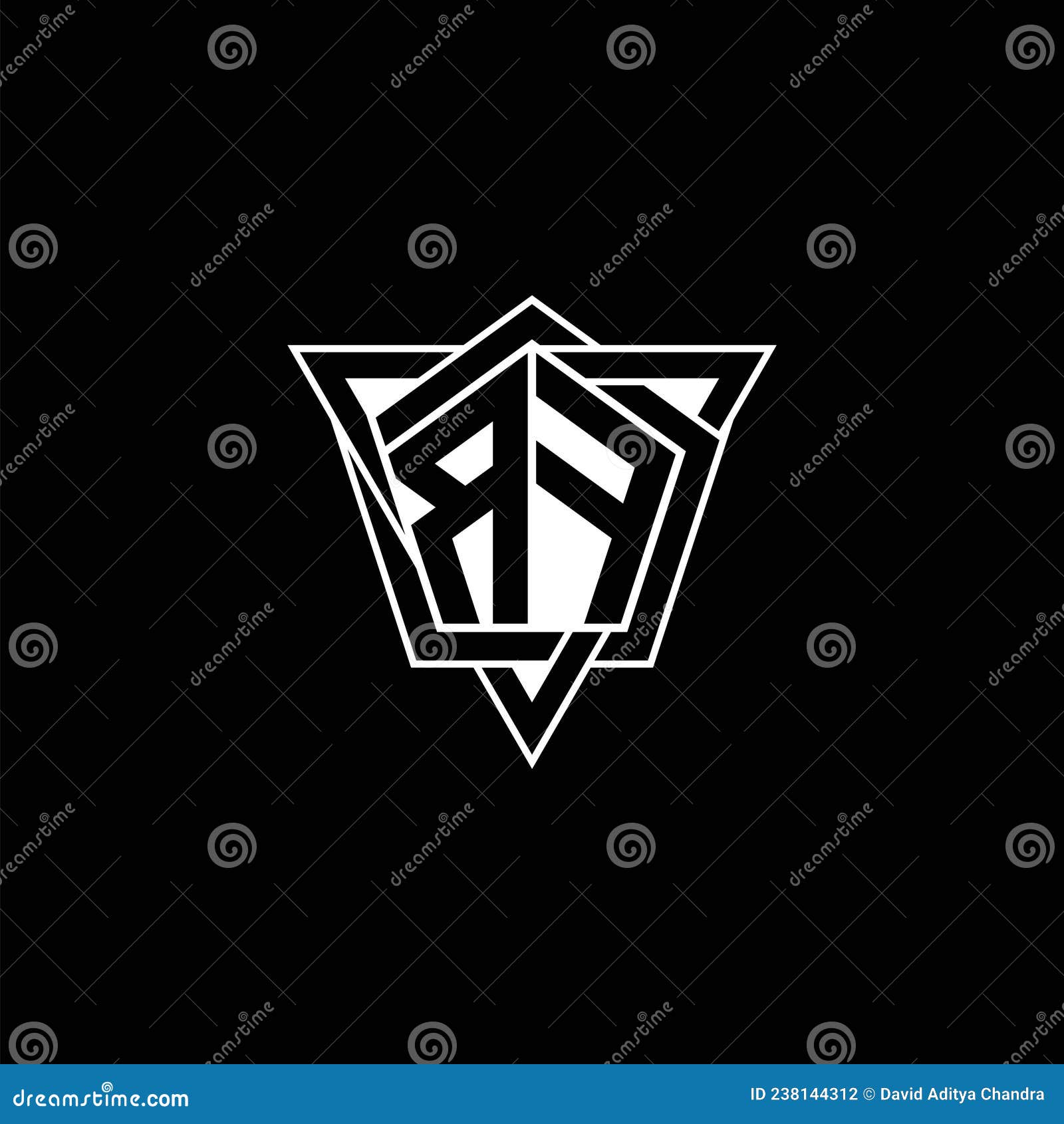 RF Logo Monogram Geometric Modern Design Stock Vector - Illustration of ...