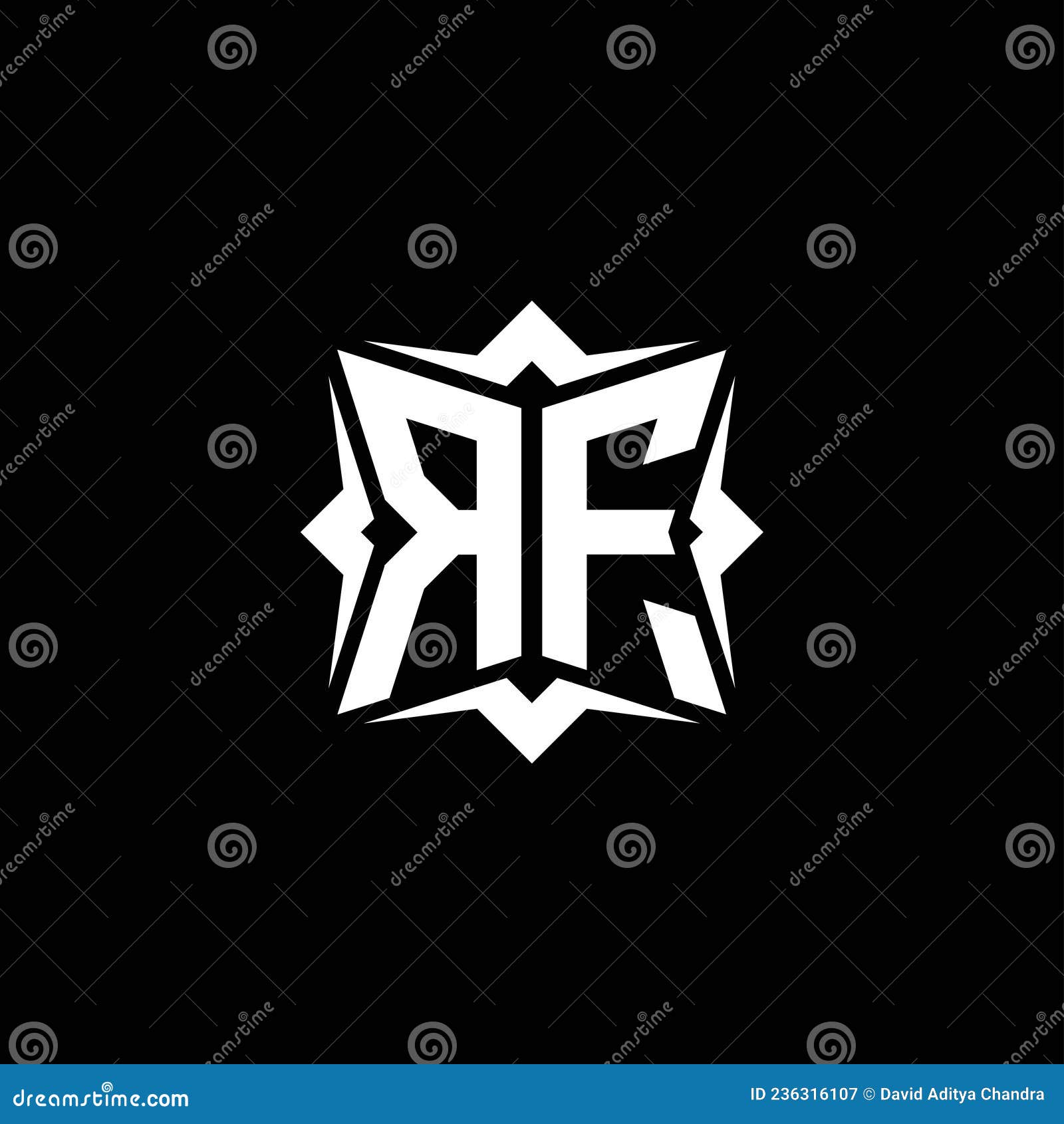RF Logo Monogram Geometric Modern Design Stock Vector - Illustration of ...