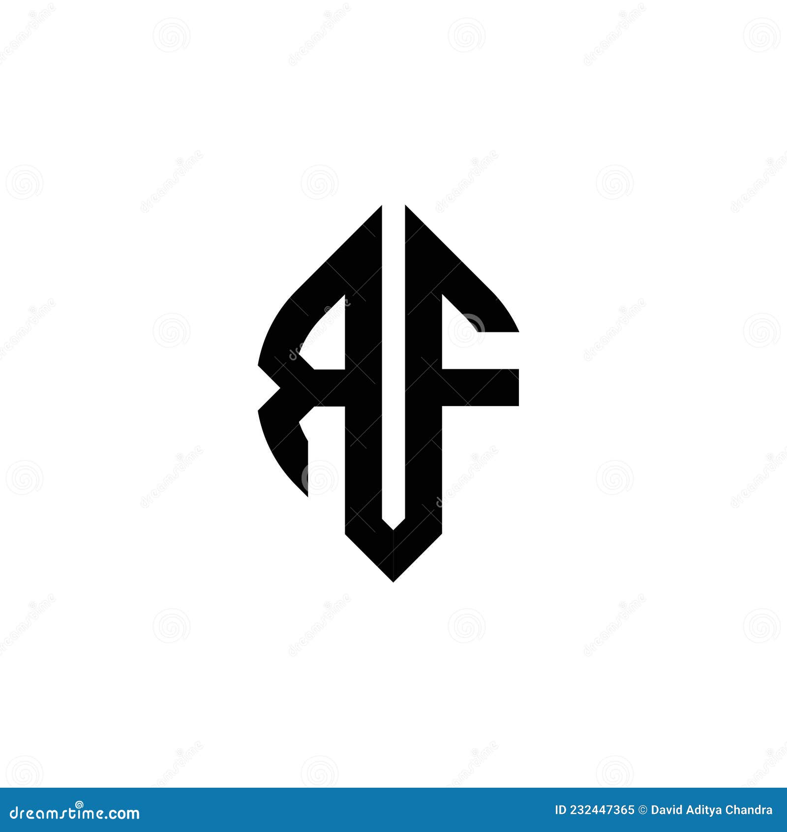 RF Logo Monogram Geometric Shape Style Stock Vector - Illustration of ...