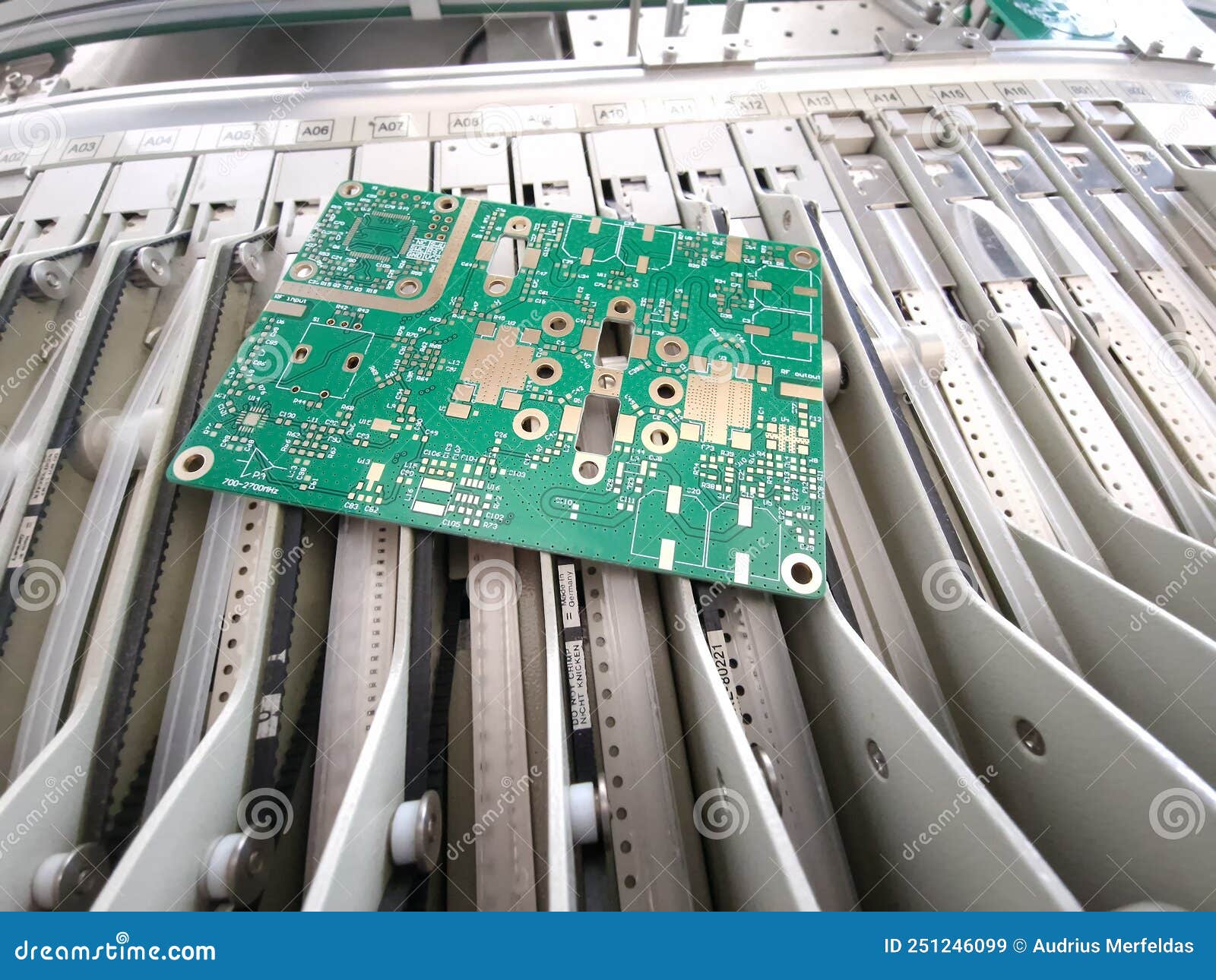 RF PCB Preparation for Assembly Stock Image - Image of automatic ...