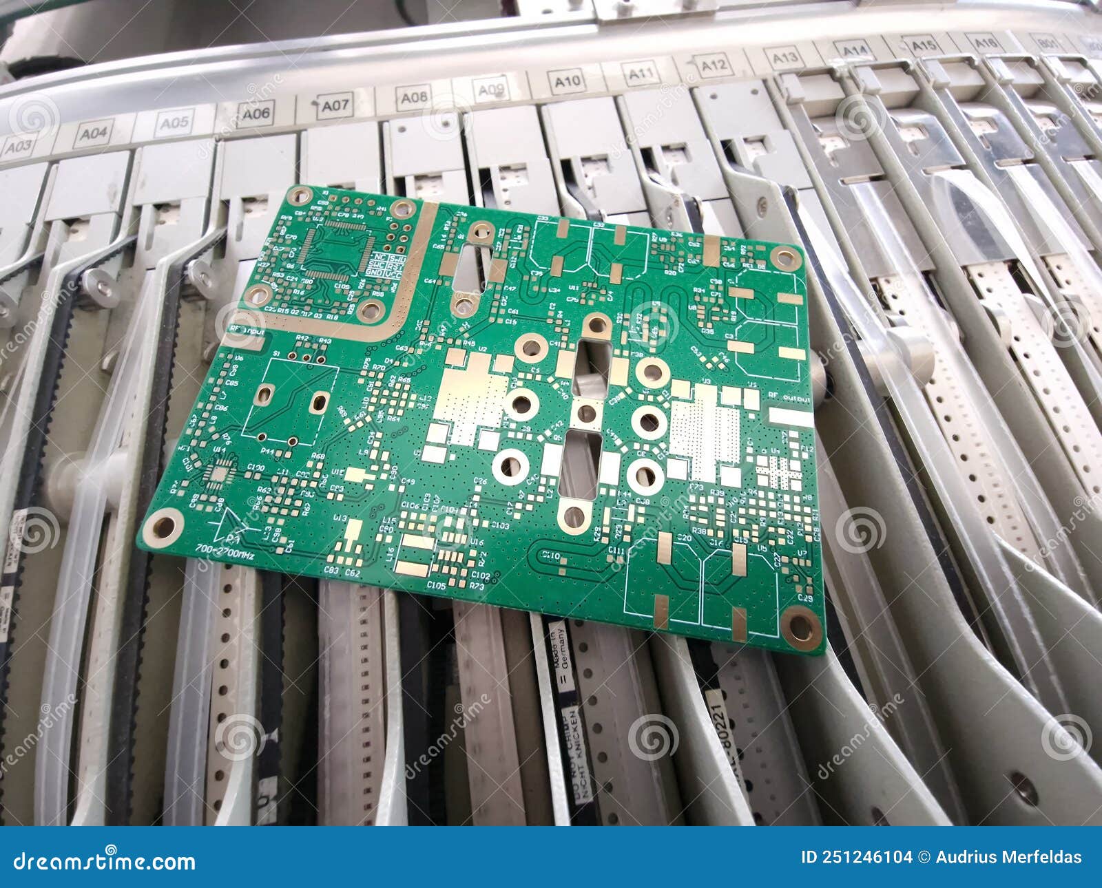 RF PCB Preparation for Assembly Stock Photo - Image of closeup, factory ...