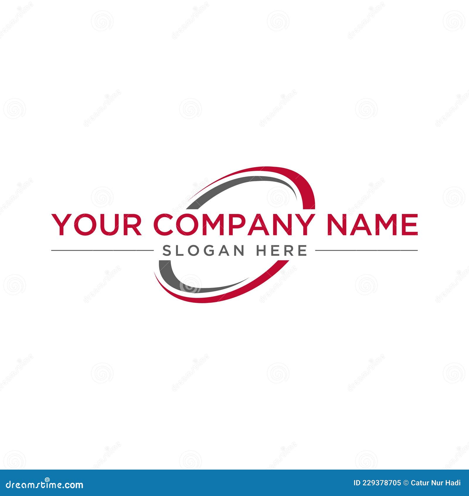 Swoosh Circle Company Red and Grey Color Logo, Business Icon Vector ...