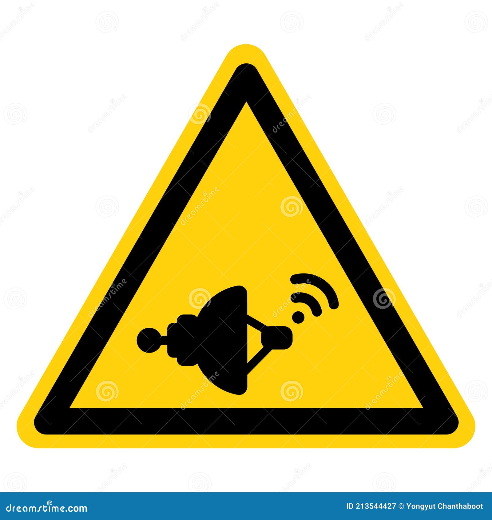 RF Radiation Hazard Symbol Sign ,Vector Illustration, Isolate on White ...