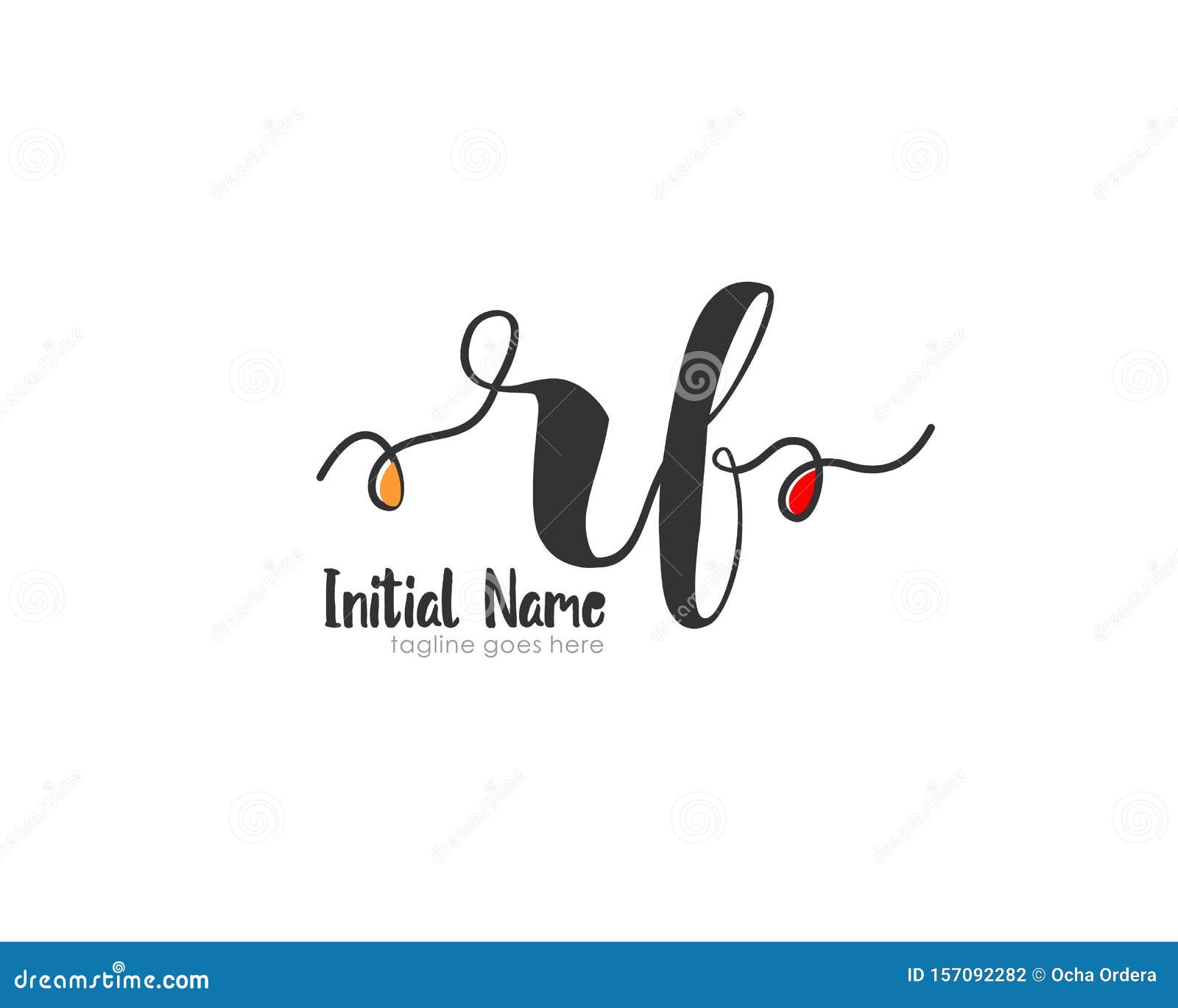 Rf Signature Inicial Plantilla Vectorial Plantilla De Logotipo De