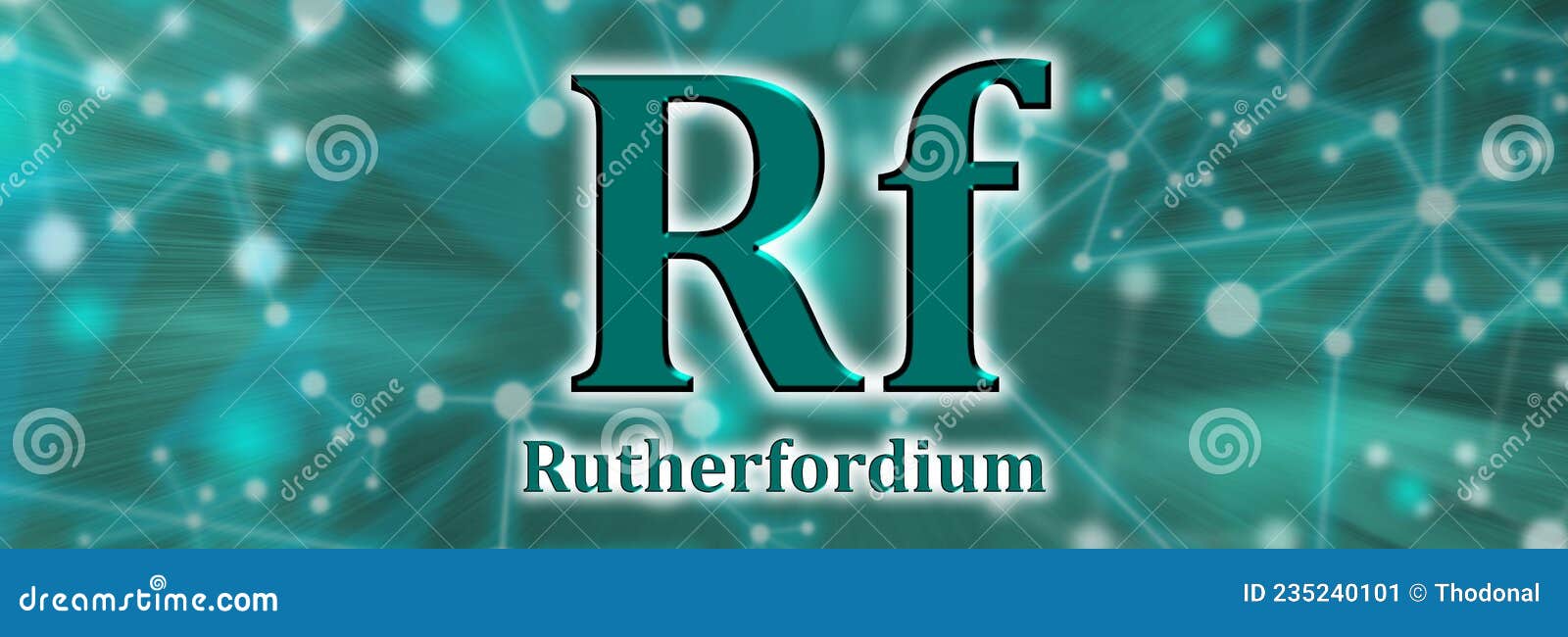 Rutherfordium Rf Chemical Element Of Periodic Table Isolated On White ...
