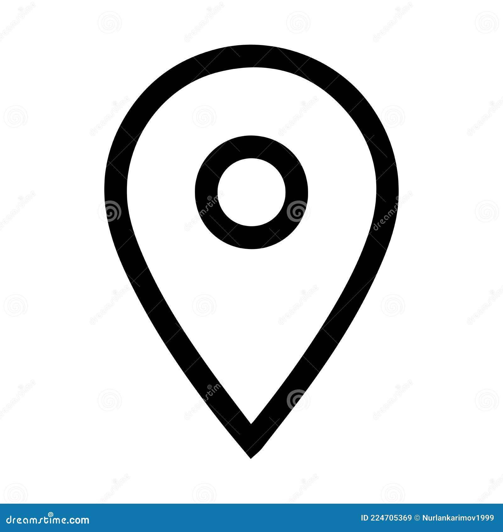 Map Pinpoint Icon, Vector Icon of Simple Forms of Point of Location ...