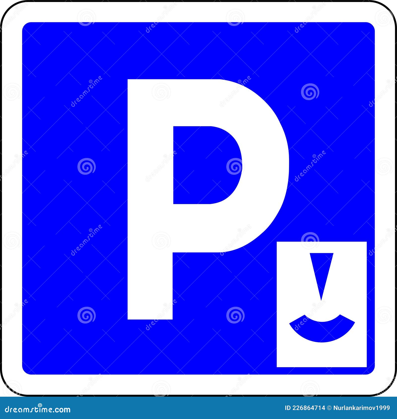 Vector Illustration of Color Road Traffic Information Sign. Drawing of ...