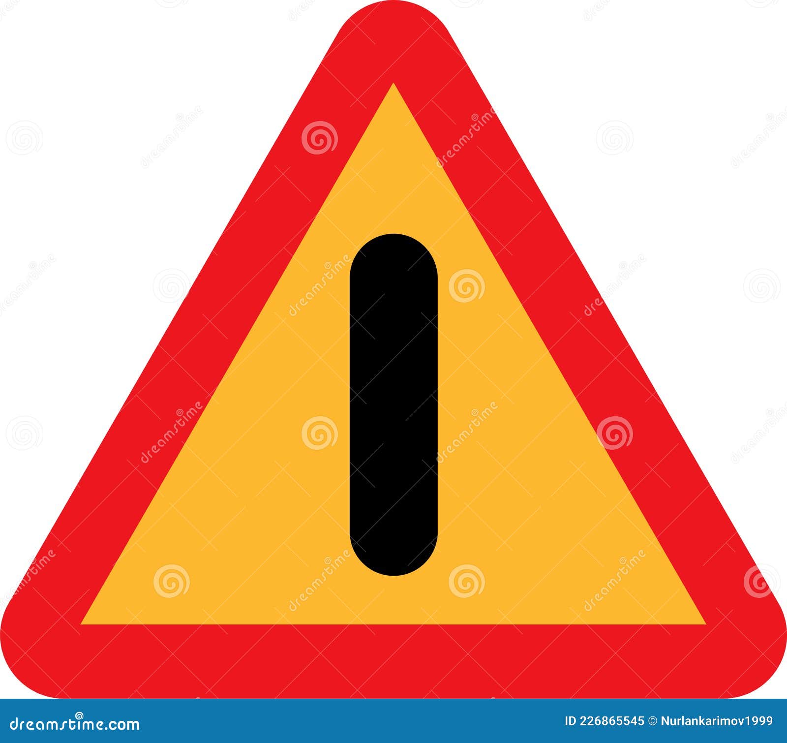 Dangers Road Sign Vector Drawing. Color Drawing Of International Road ...