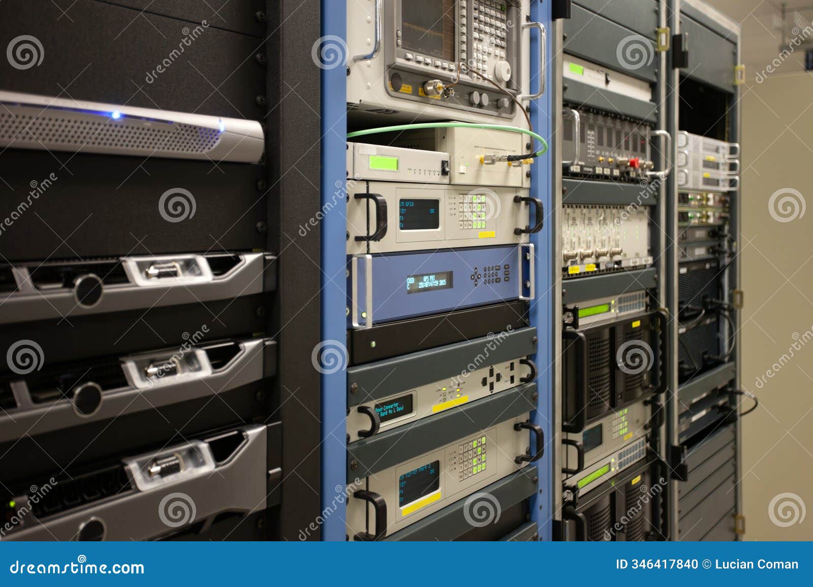 Rack Server Internet Connected With LAN Cables. Royalty-Free Stock ...