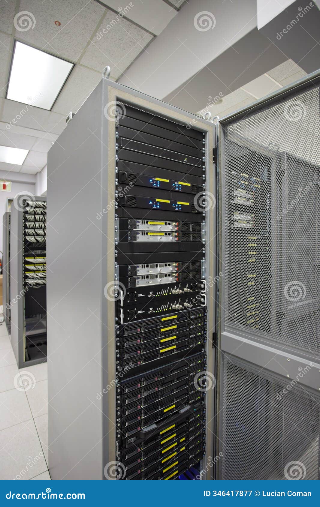 RF Timing Generator Frequency Convertor in a Data Center, Rack Server ...