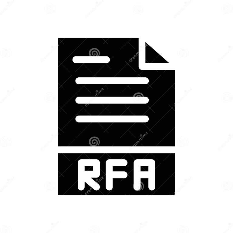 RFA File Icon Web Design in Vector Stock Vector - Illustration of shop ...