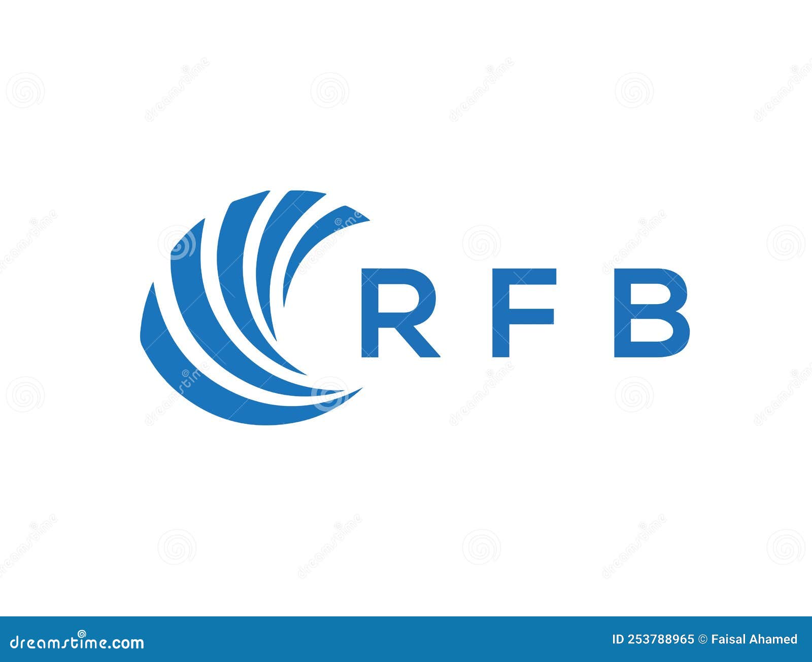 RFB Letter Logo Design on White Background. RFB Creative Circle Letter ...