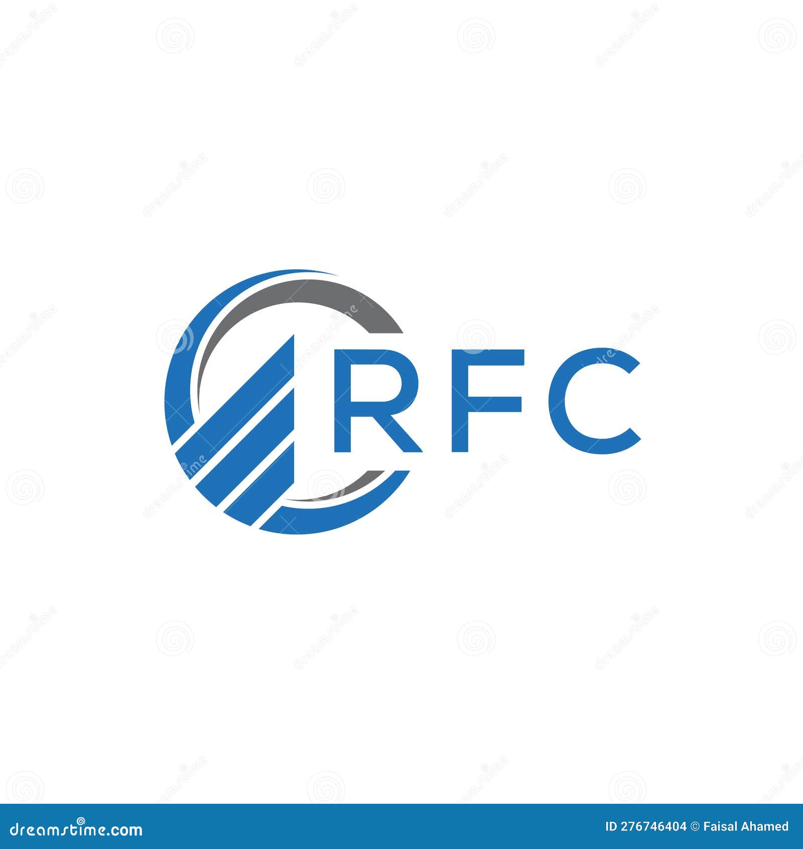 RFC Abstract Technology Logo Design on White Background. RFC Creative ...