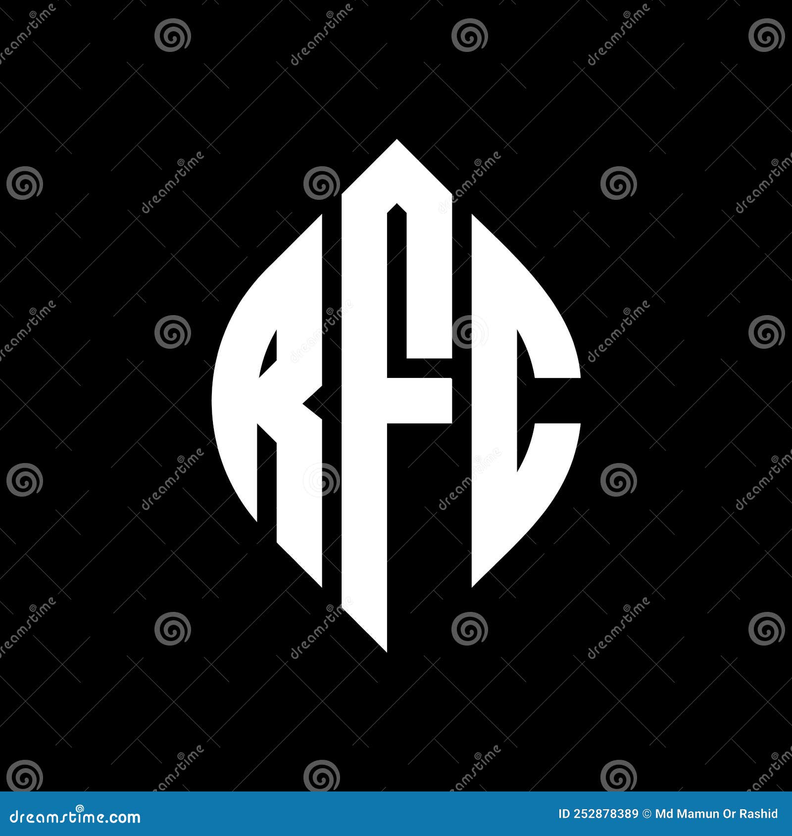 RFC Circle Letter Logo Design with Circle and Ellipse Shape. RFC ...