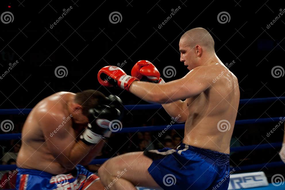 RFC kick box championship editorial photography. Image of boxing - 21258122