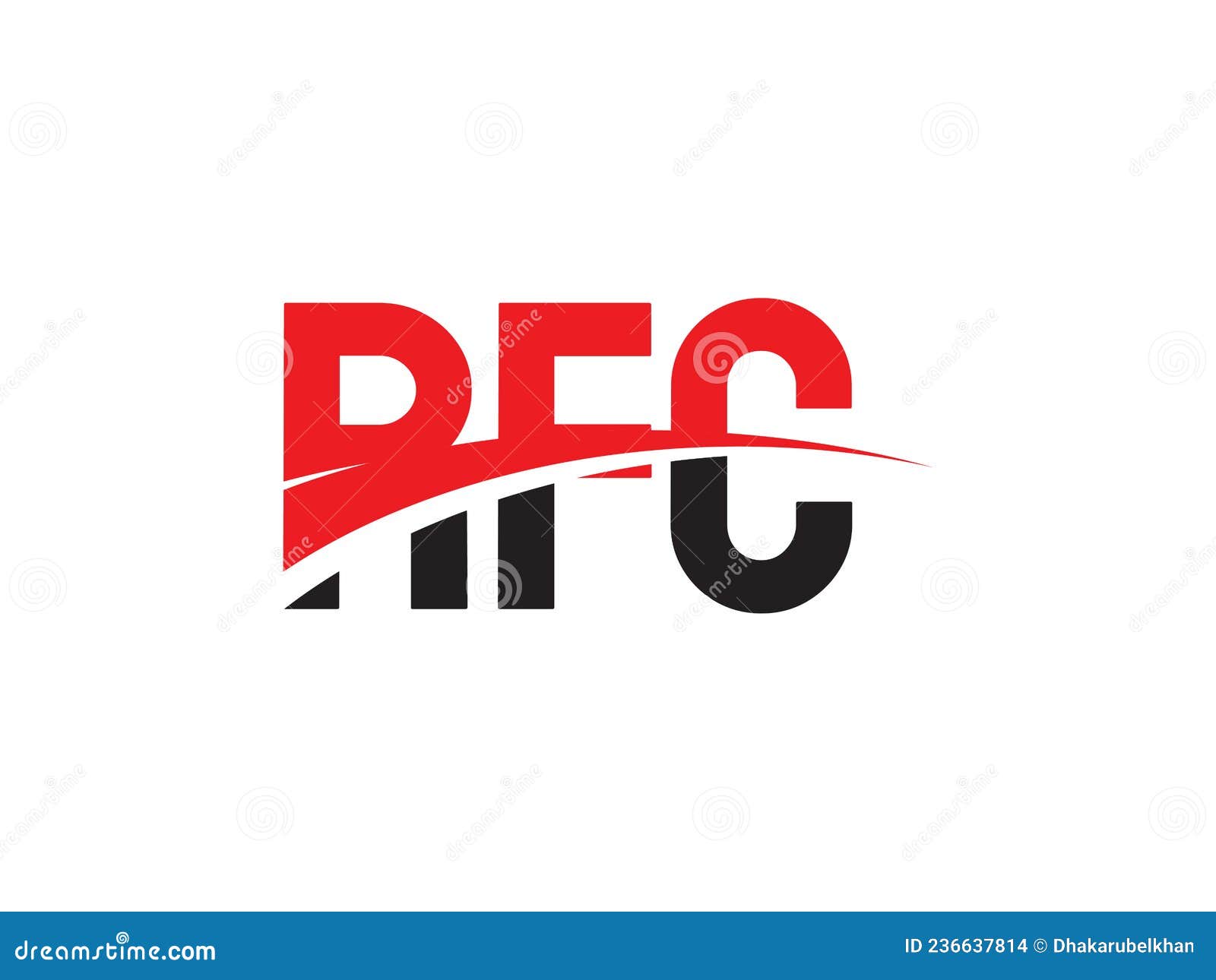 RFC Letter Initial Logo Design Vector Illustration Stock Vector ...