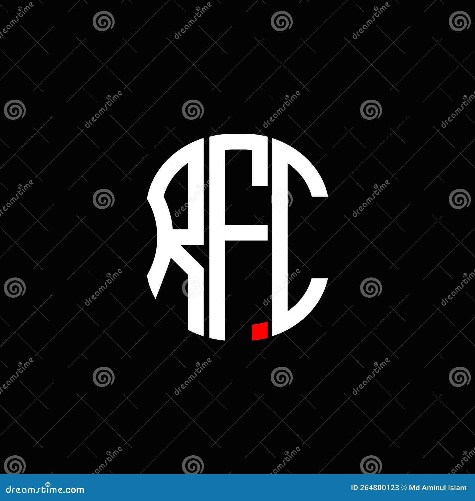 RFC Letter Logo Abstract Creative Design. Stock Vector - Illustration ...