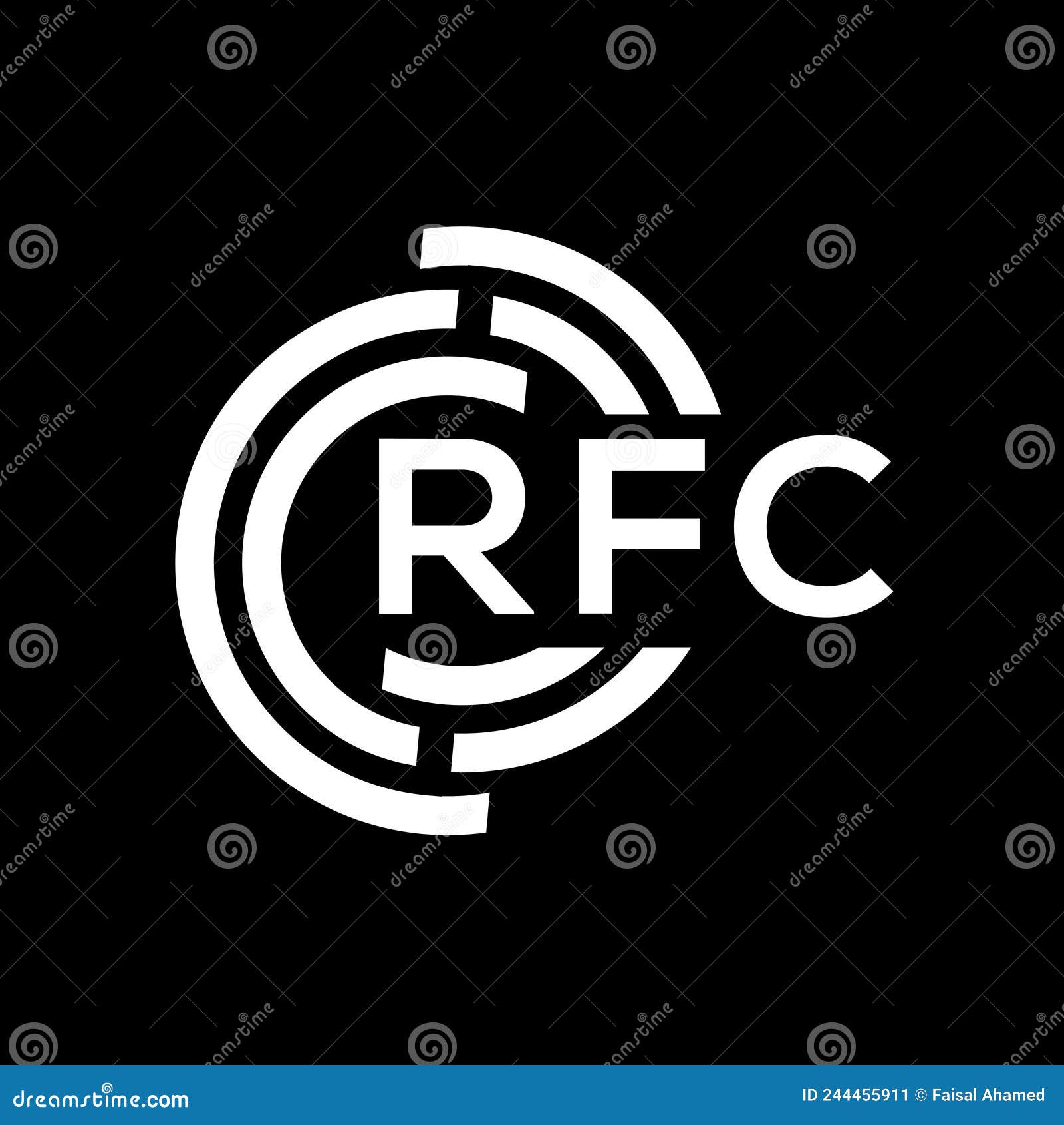 RFC Letter Logo Design. RFC Monogram Initials Letter Logo Concept Stock ...