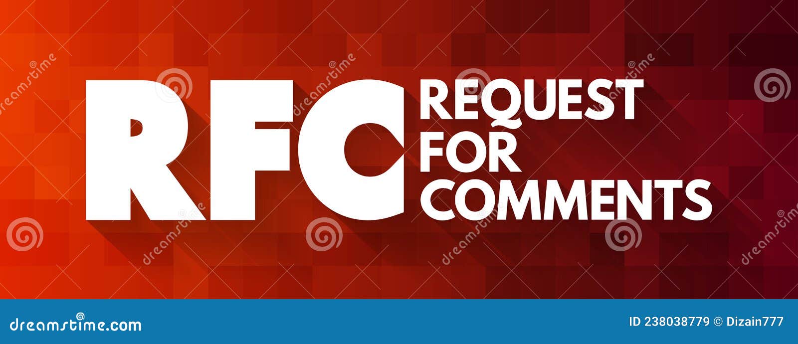 RFC, Request For Comments. Concept With Keywords, Letters And Icons ...