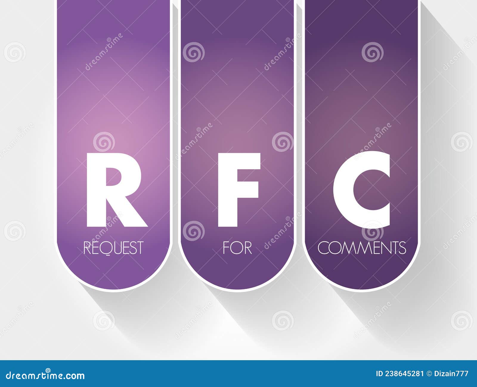 RFC, Request For Comments. Concept With Keywords, Letters And Icons ...