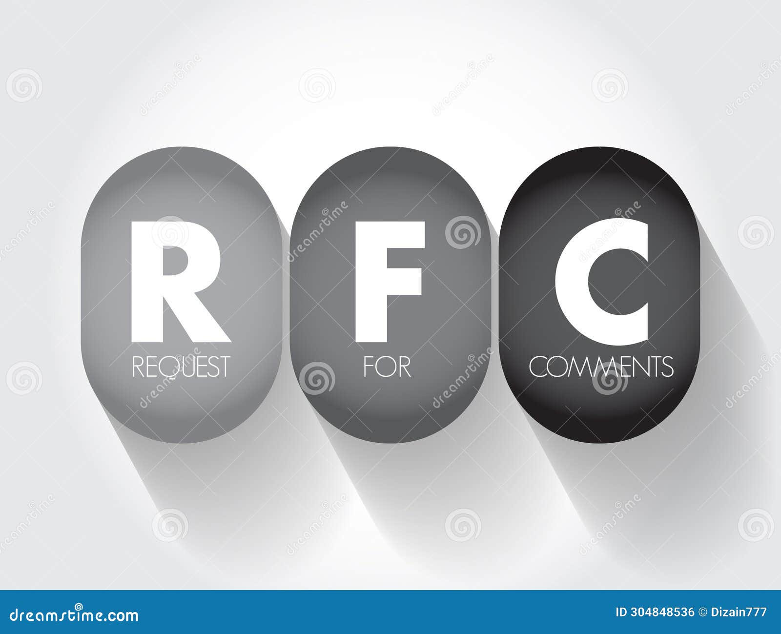 RFC, Request For Comments. Concept With Keywords, Letters And Icons ...