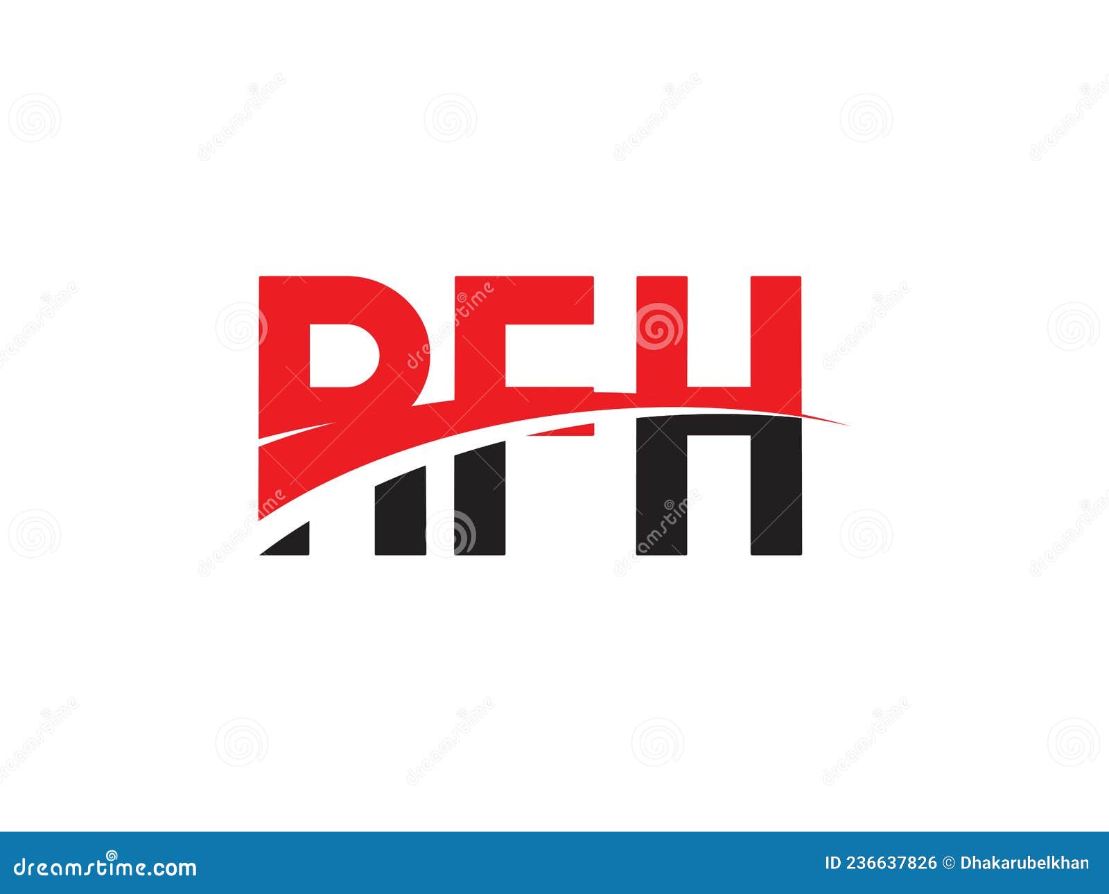 RFH Letter Initial Logo Design Vector Illustration Stock Vector ...