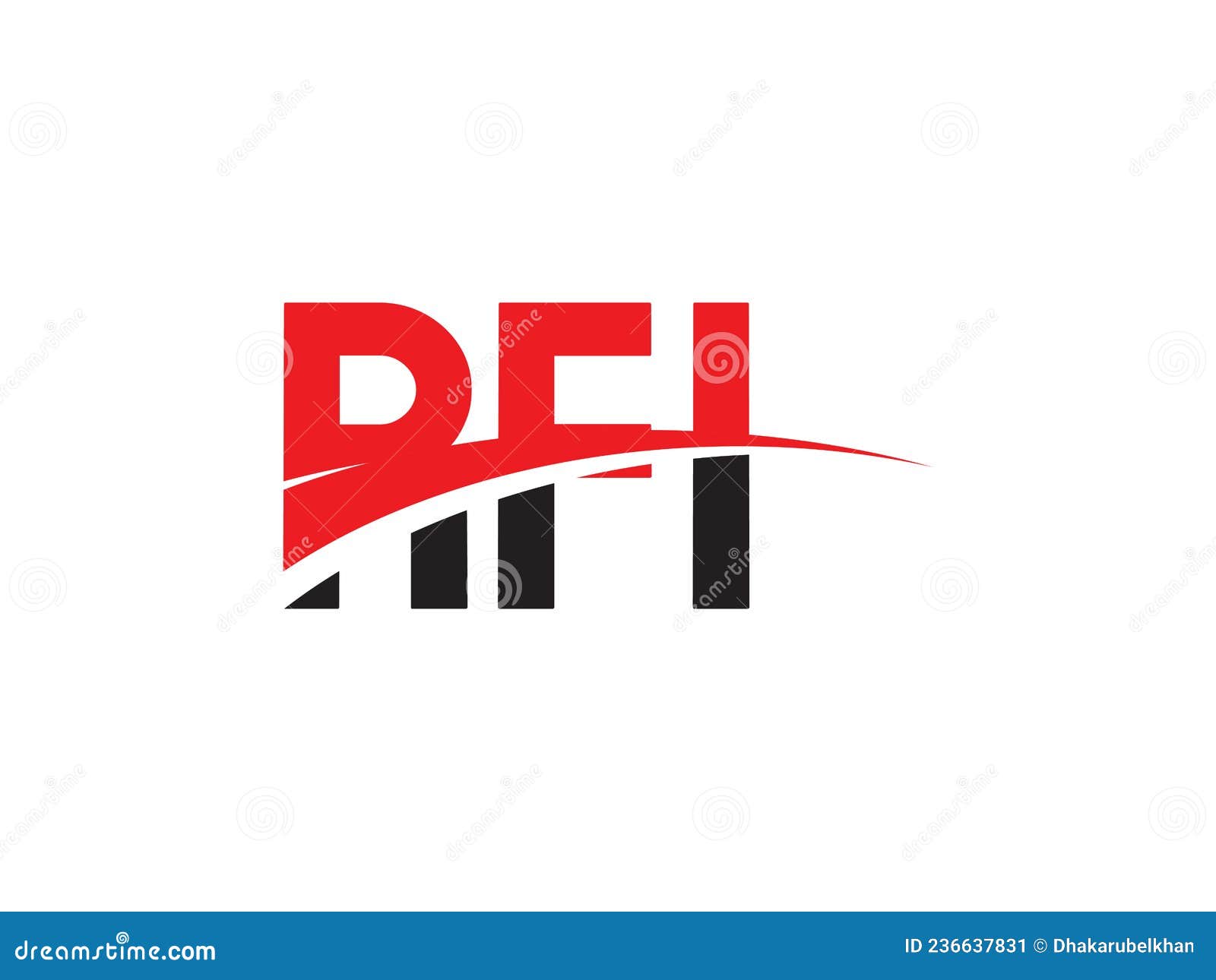 RFI Letter Initial Logo Design Vector Illustration Stock Vector ...