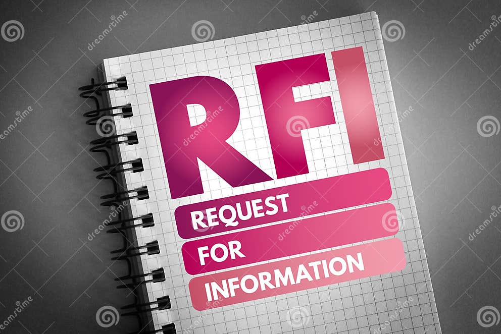 RFI - Request for Information Acronym Stock Image - Image of note ...