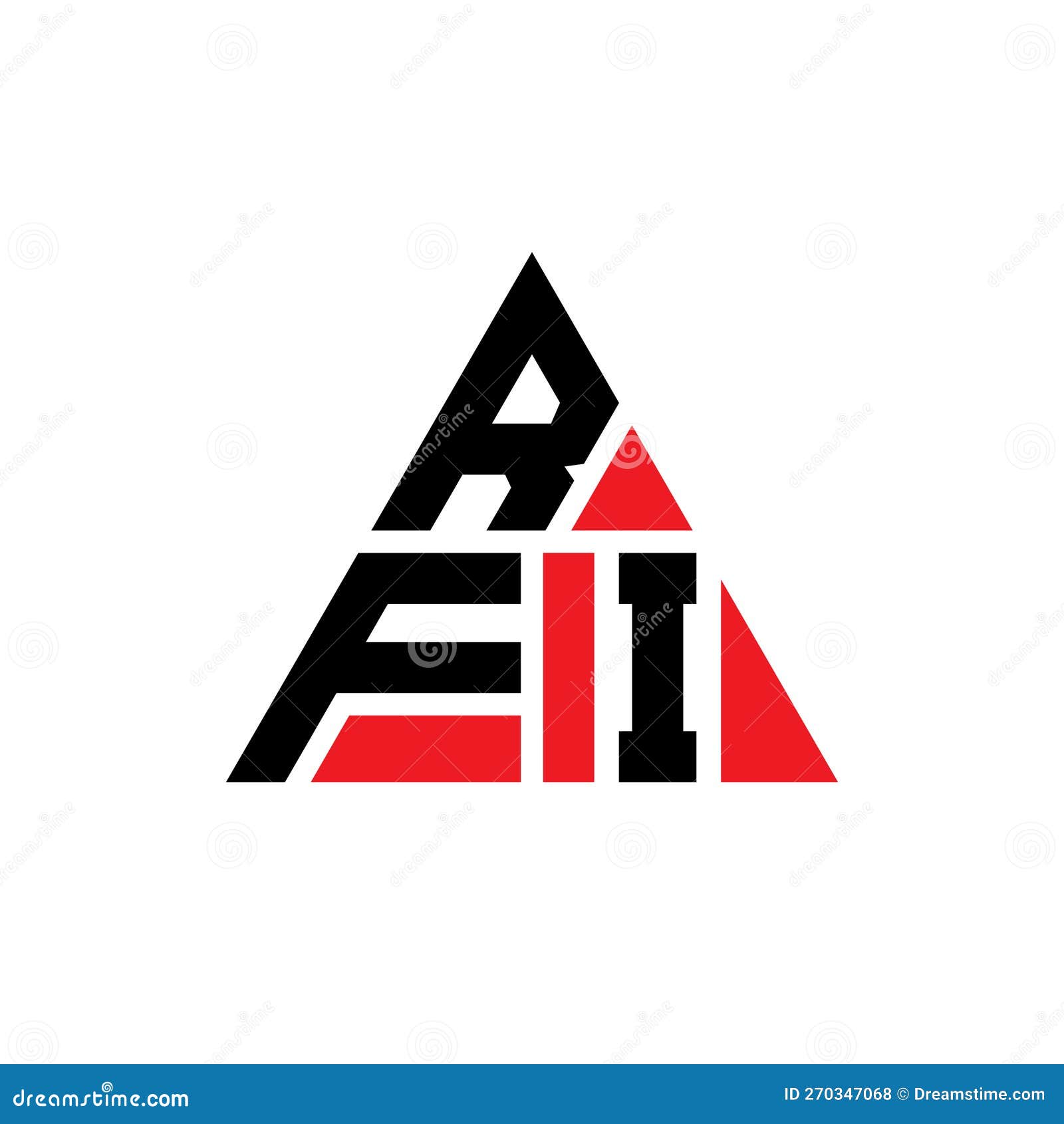 RFI Triangle Letter Logo Design with Triangle Shape. RFI Triangle Logo ...