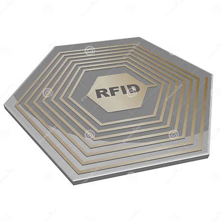 RFID chip stock vector. Illustration of radio, number - 16836928