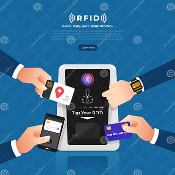 RFID Illustration Vector stock vector. Illustration of mobile - 138758925