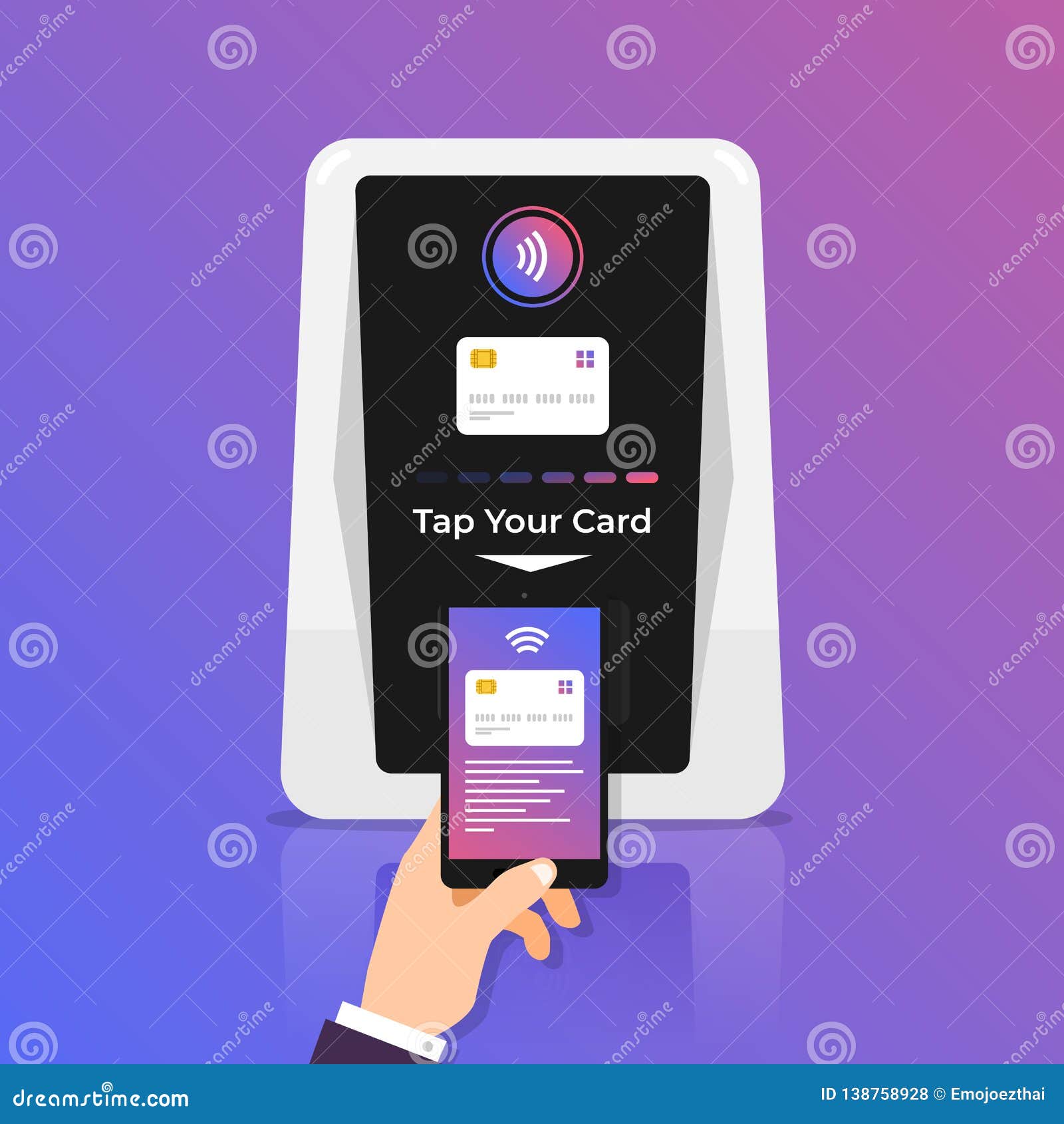 RFID Illustration Vector stock vector. Illustration of device - 138758928