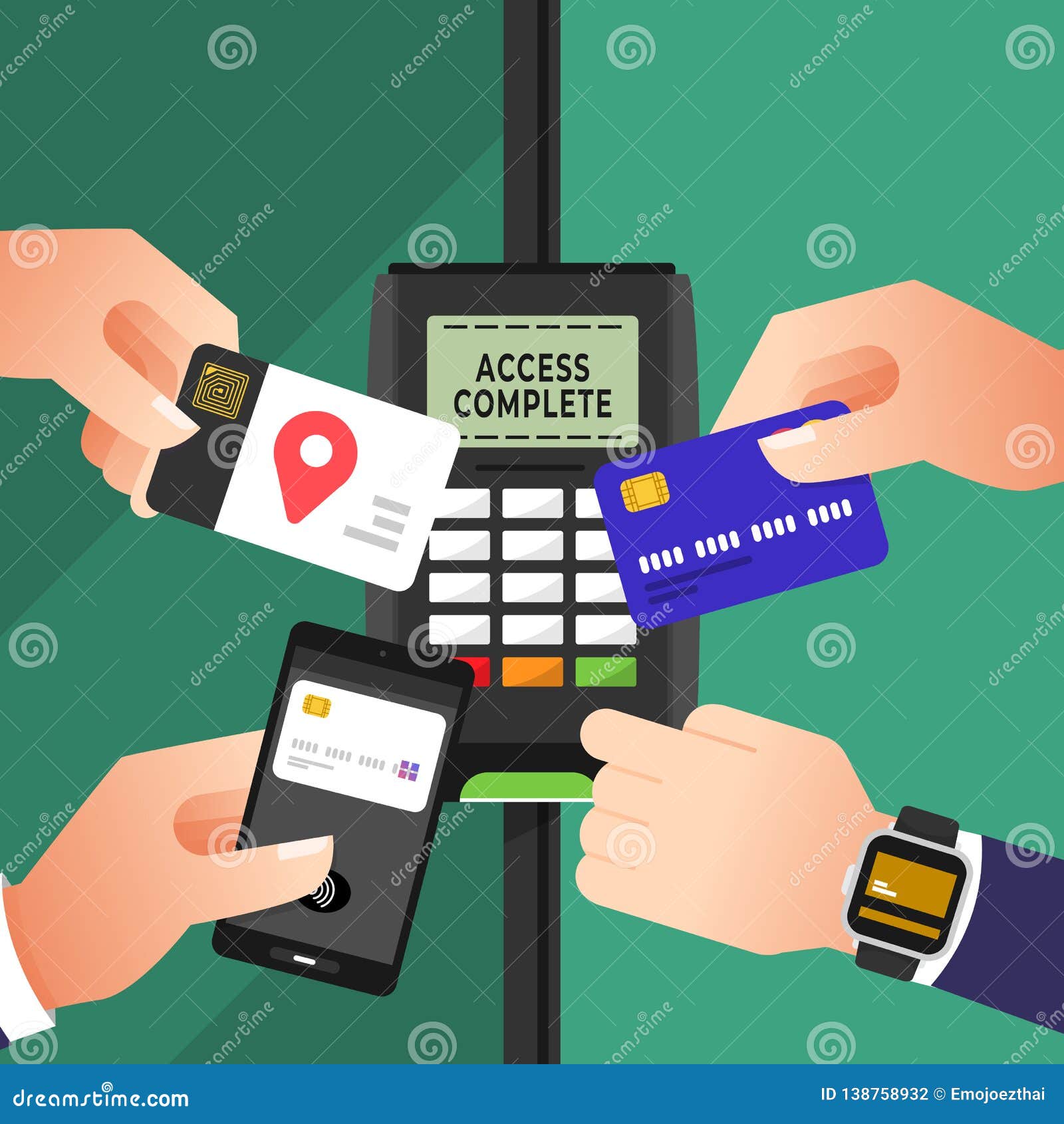 RFID Illustration Vector stock vector. Illustration of security - 138758932