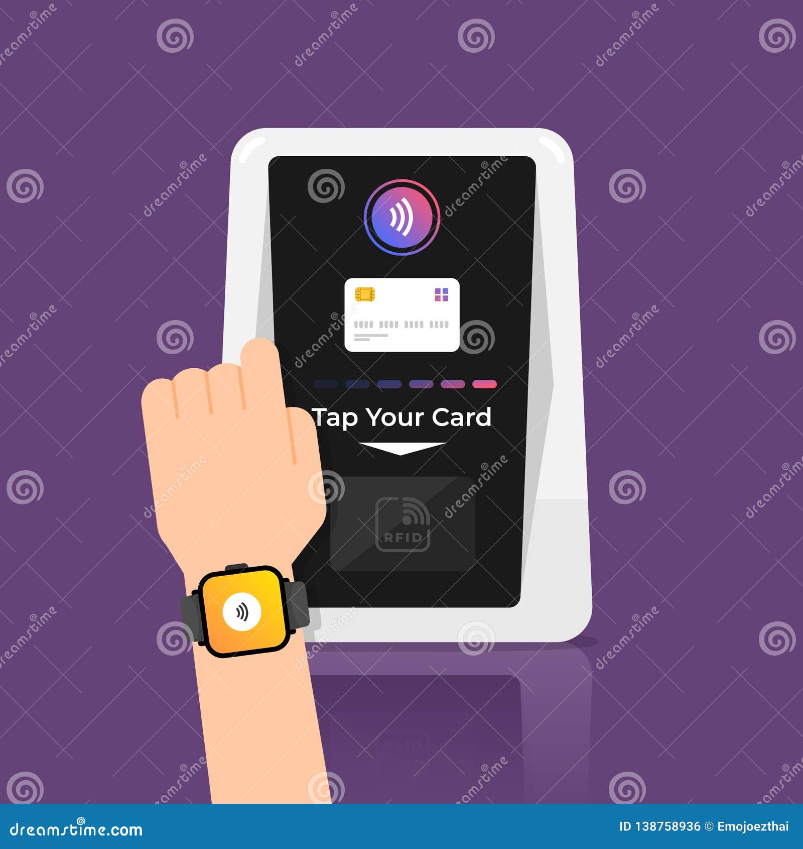 RFID Illustration Vector stock vector. Illustration of ticket - 138758936