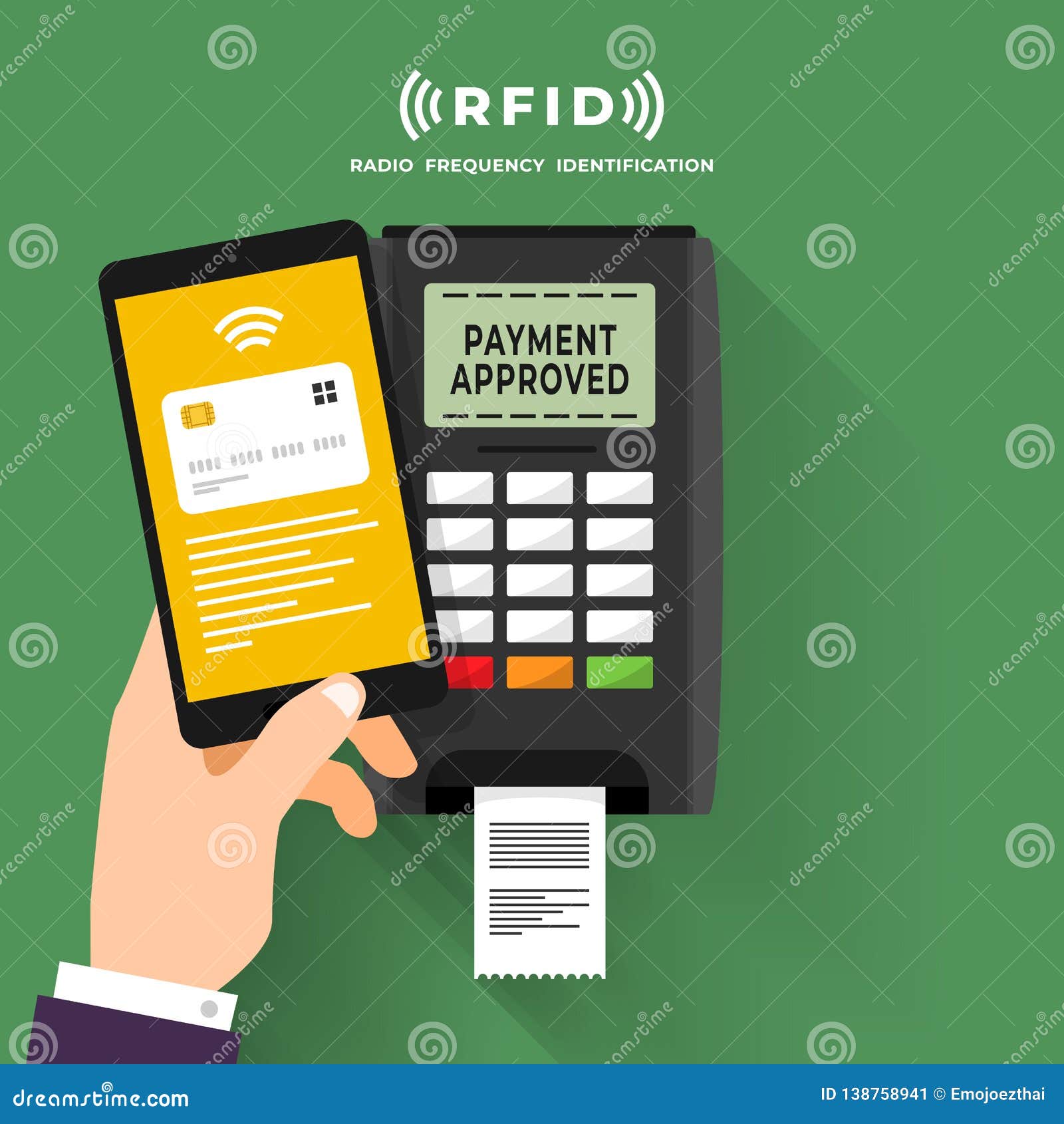 RFID Illustration Vector stock vector. Illustration of smartphone ...