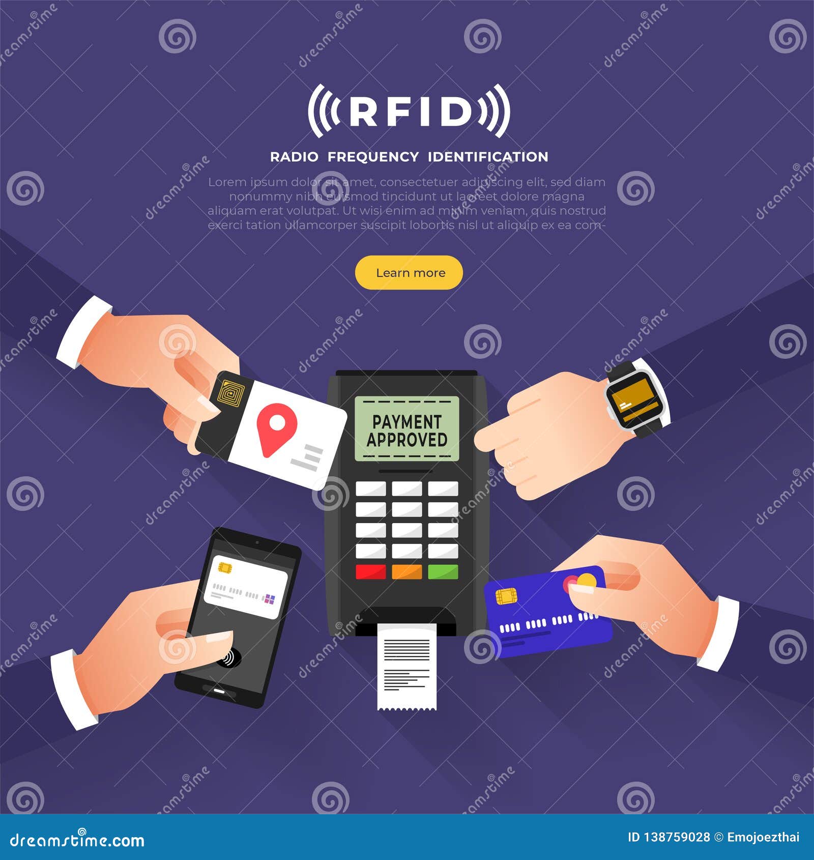 RFID Illustration Vector stock vector. Illustration of smartphone ...