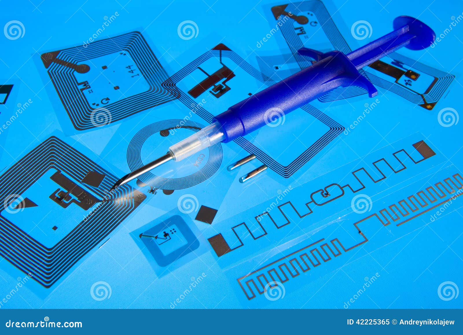 RFID Implantation Syringe And RFID Tags Editorial Image | CartoonDealer ...