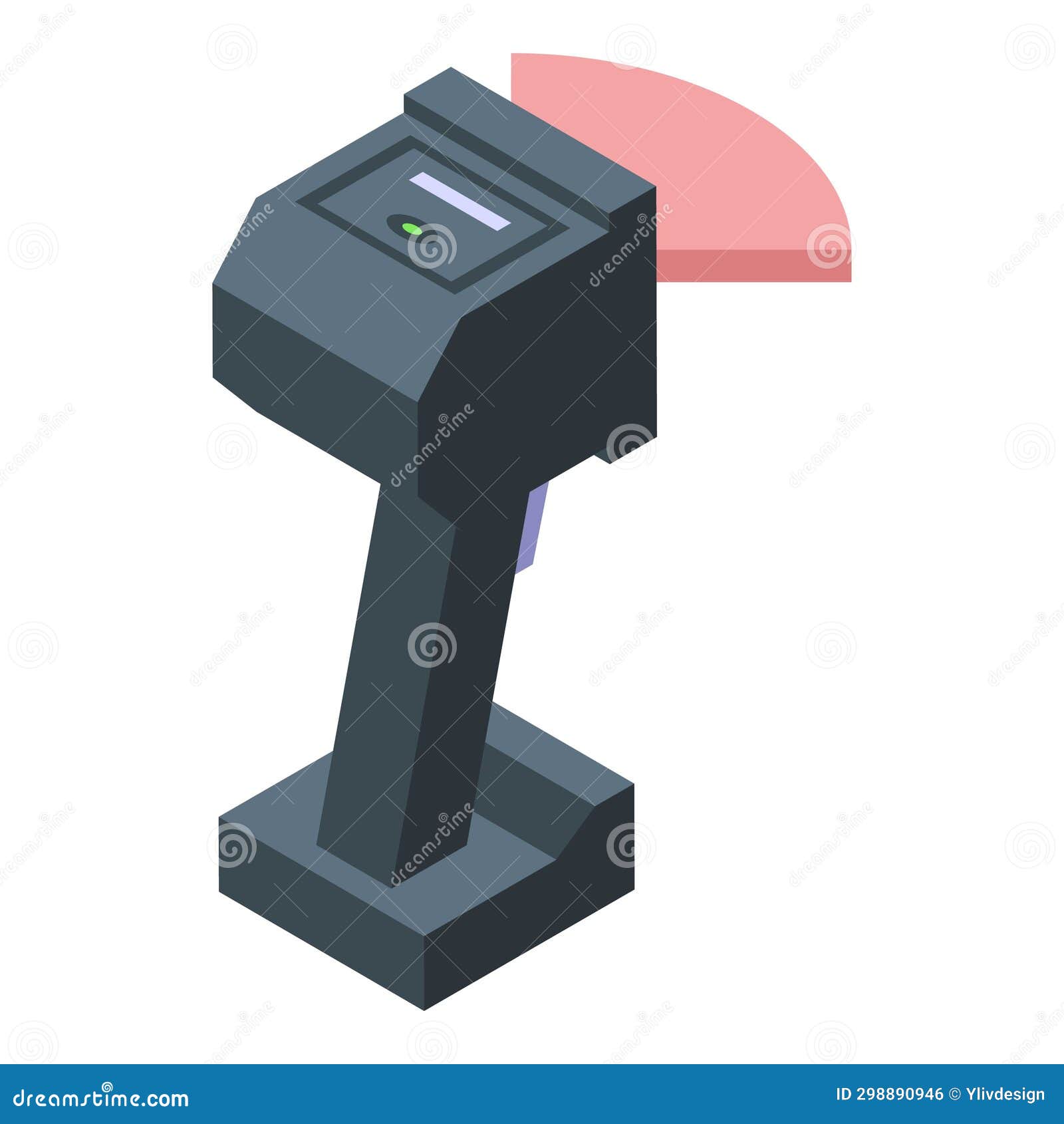 Rfid Market Scanner Icon Isometric Vector. Chip Security Lock Stock ...