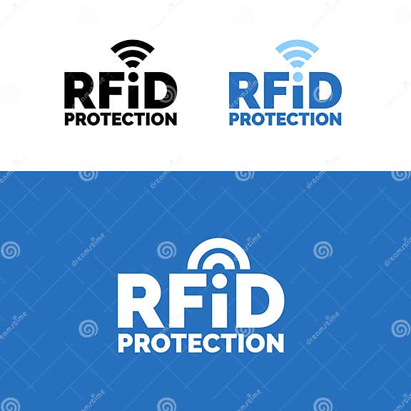 RFID Protection Symbol Icon, Secure Data Shield, RFID Shielding Stock ...
