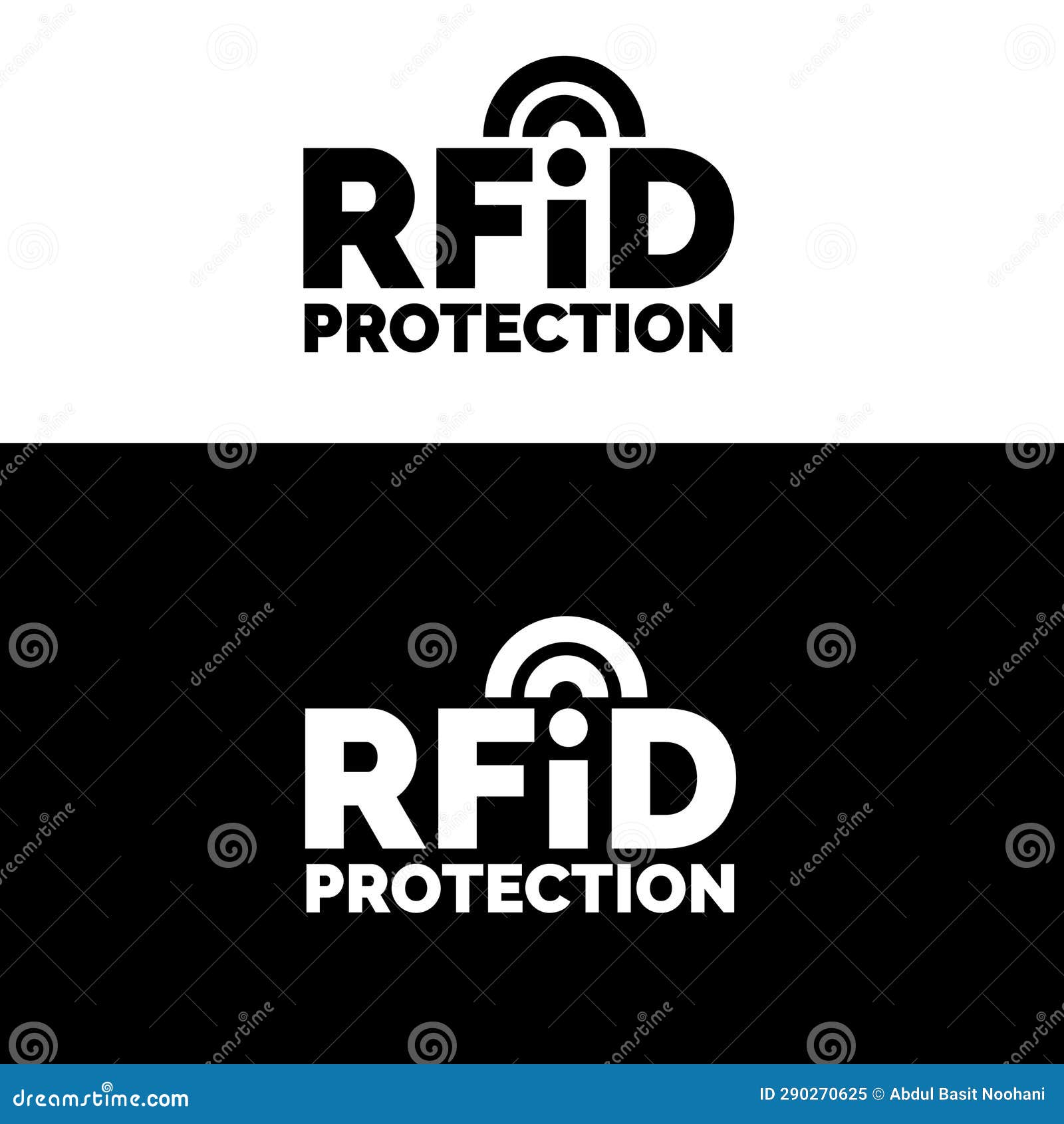 RFID Protection Symbol. Secure Data Shield. Vector Icon Stock ...