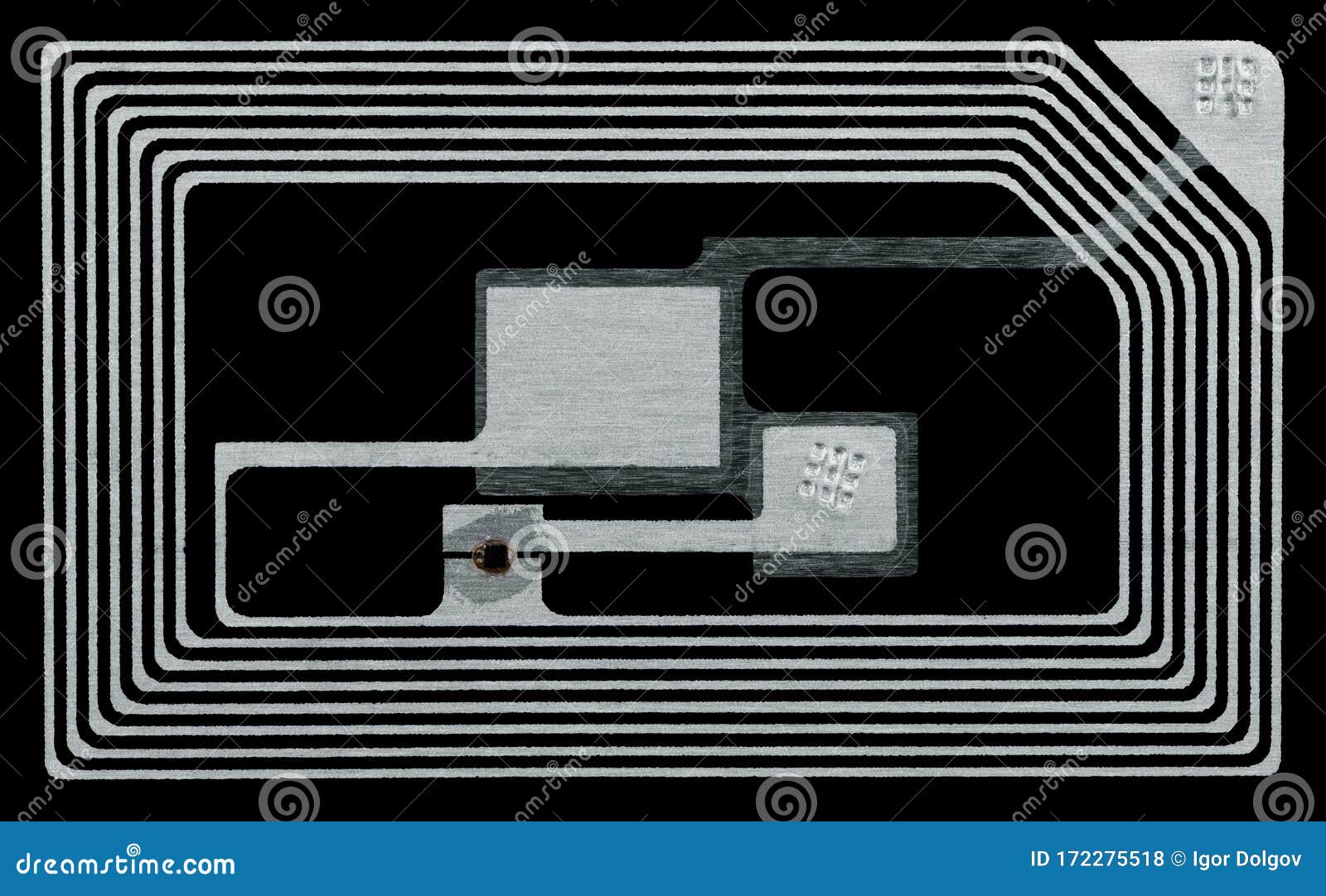 RFID stock photo. Image of contour, oscillating, black - 172275518