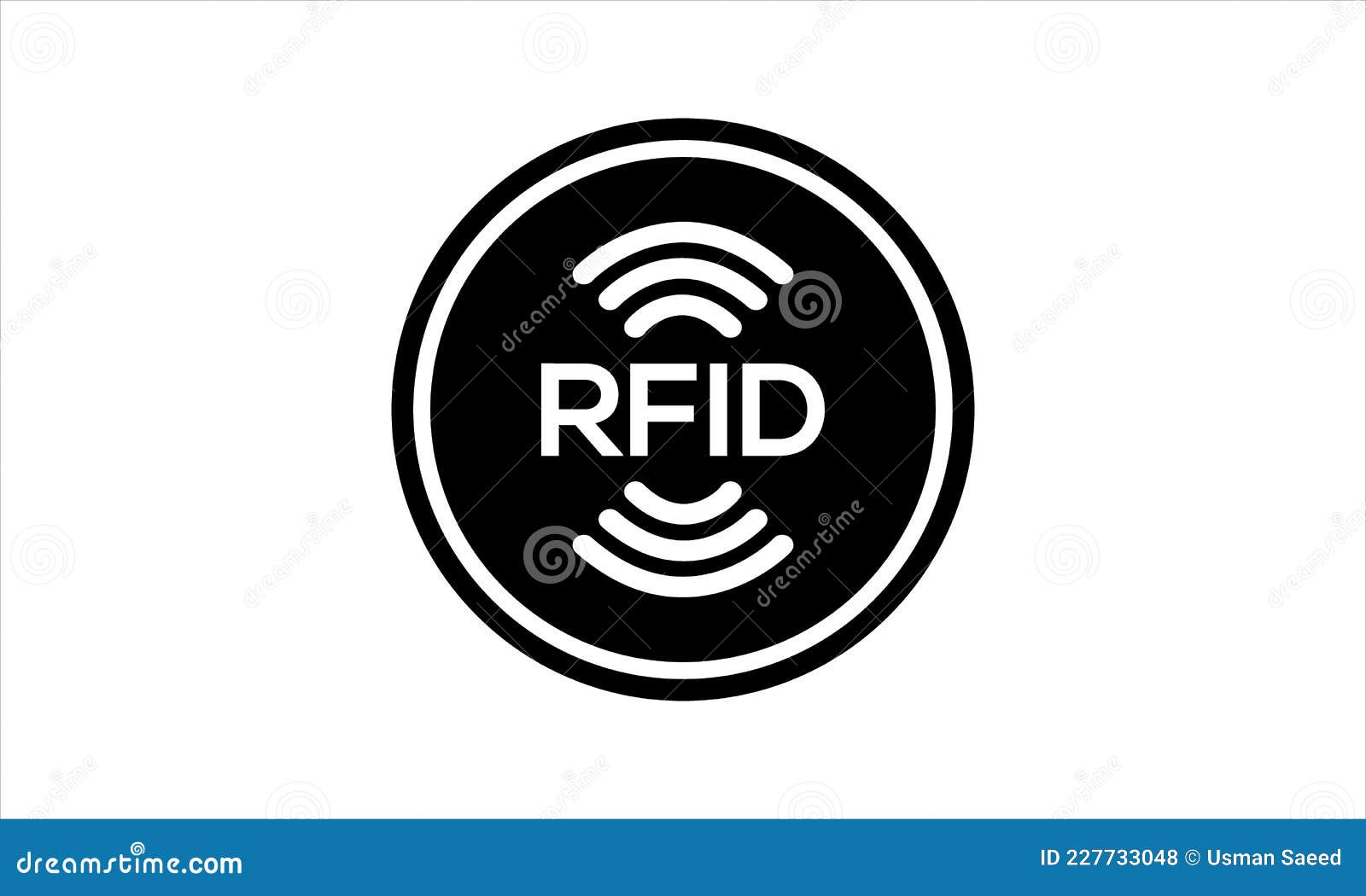 RFID Radio Frequency Identification. Technology Concept Stock Vector ...