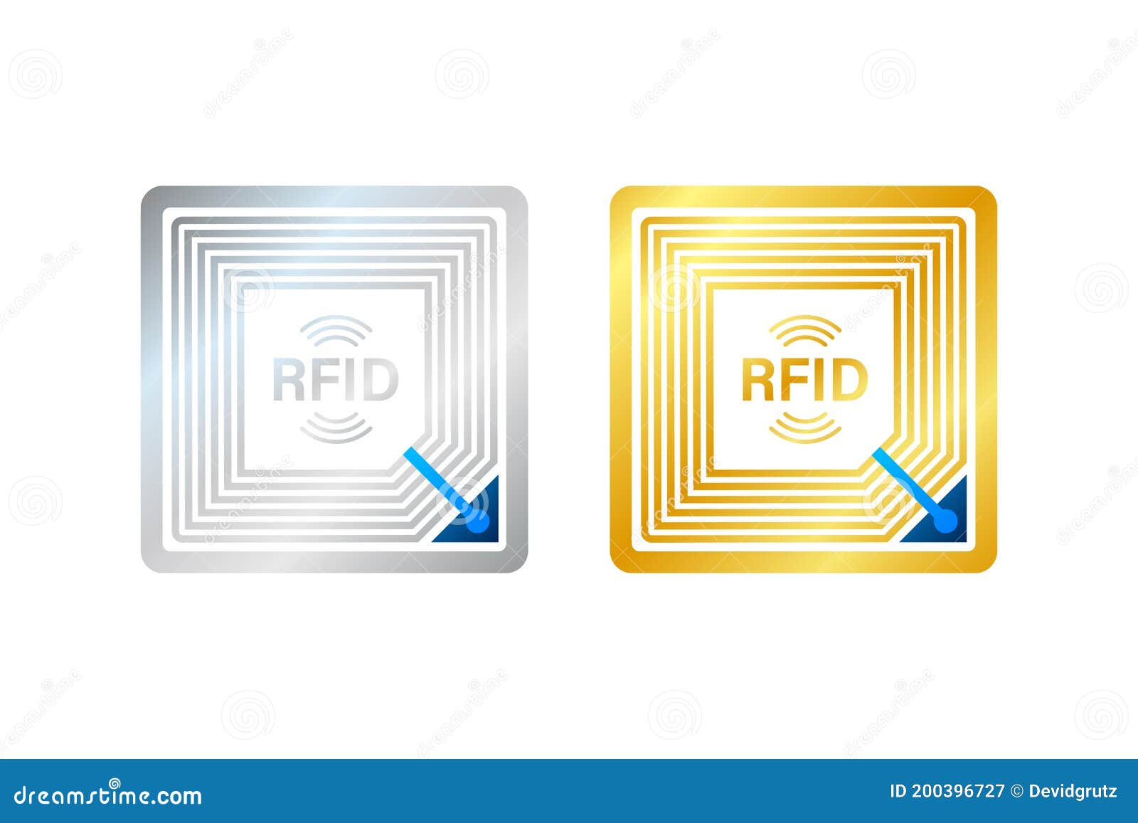 RFID Radio Frequency IDentification. Technology Concept. Digital ...