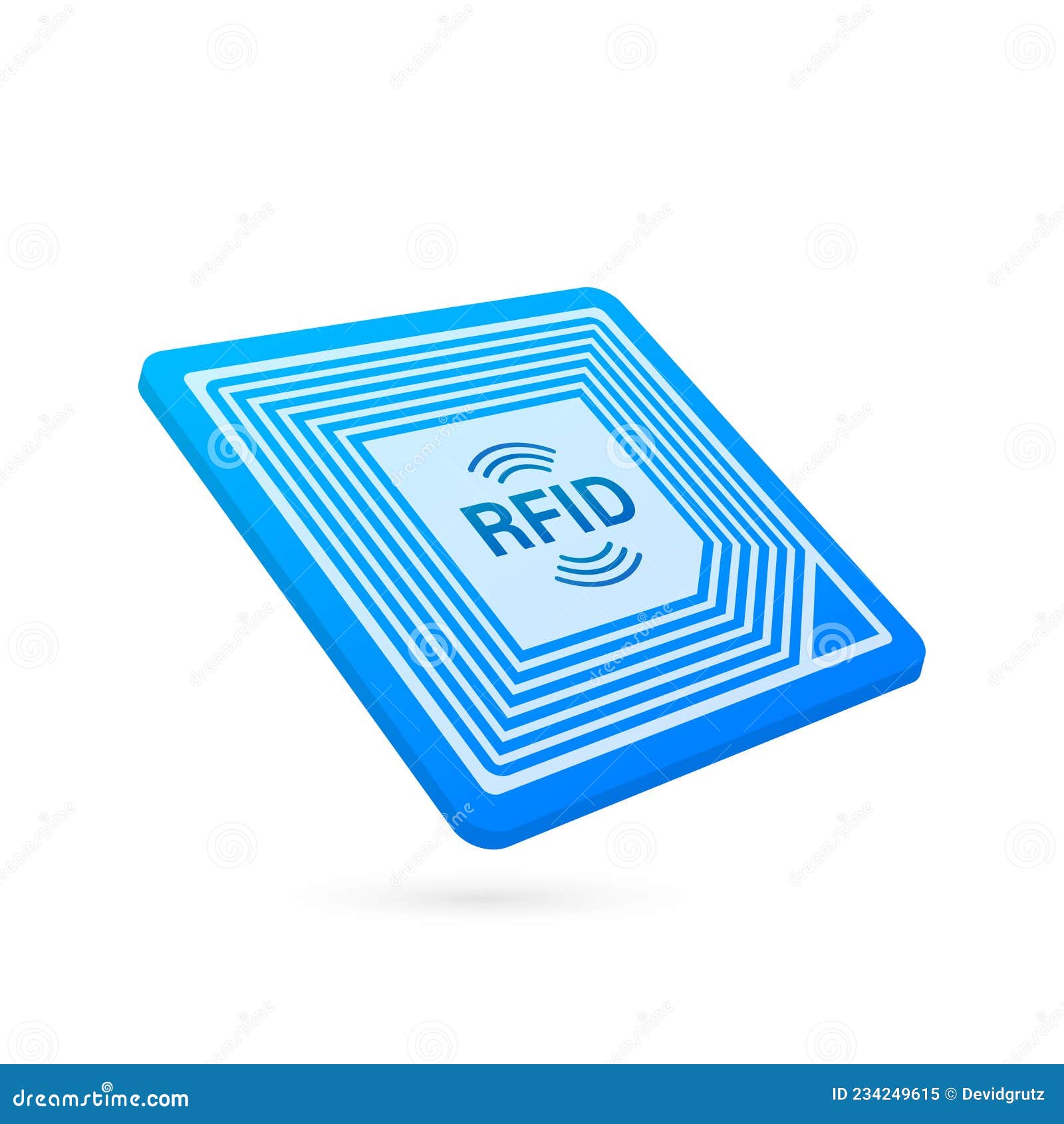 RFID Radio Frequency IDentification. Technology Concept. Digital ...