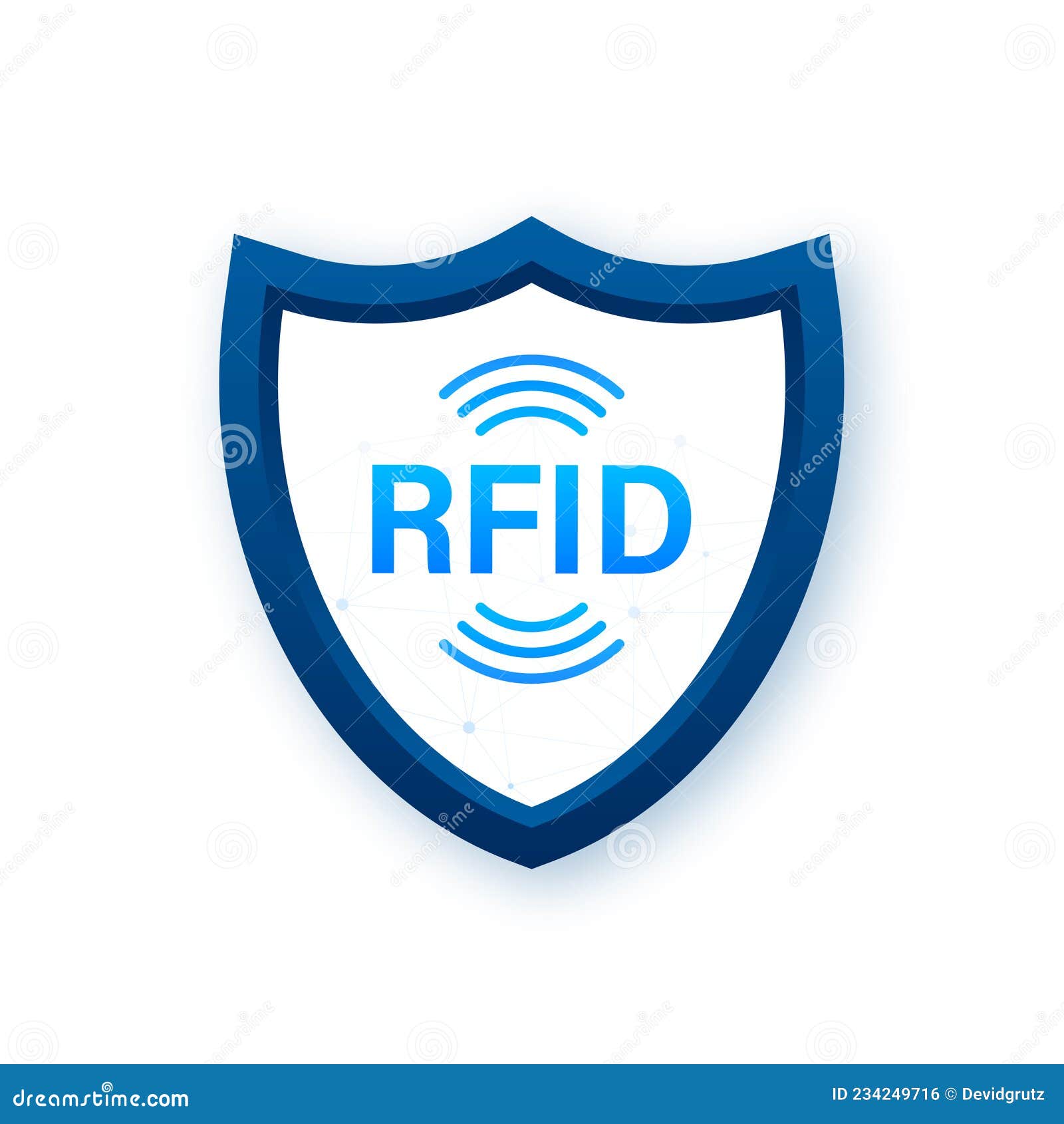 RFID Radio Frequency IDentification. Technology Concept. Digital ...