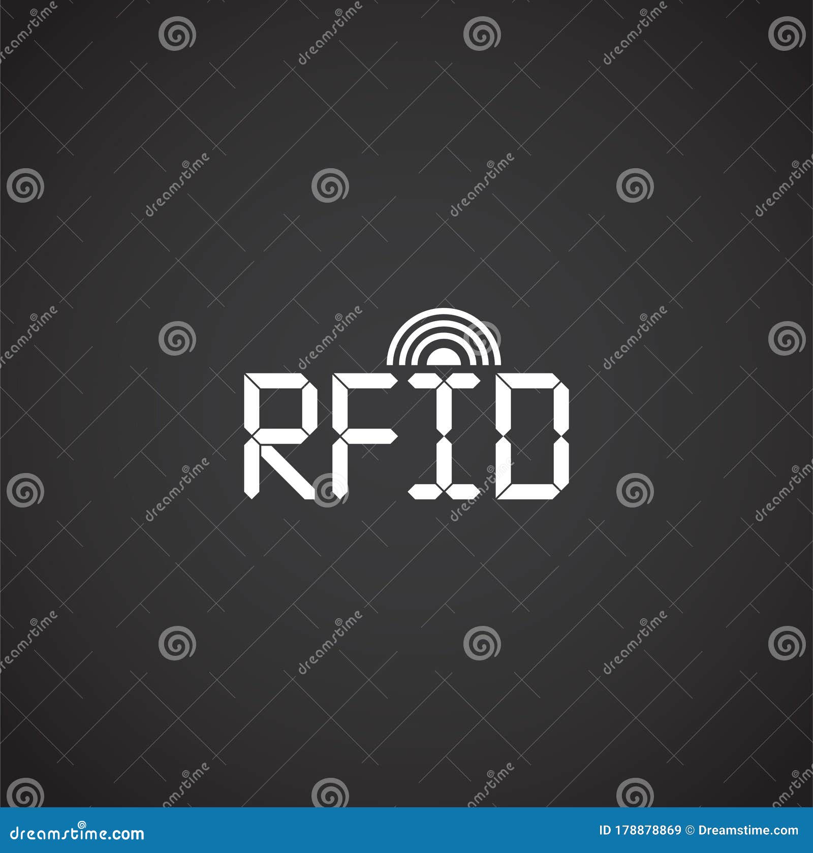RFID Related Icon on Background for Graphic and Web Design. Creative ...