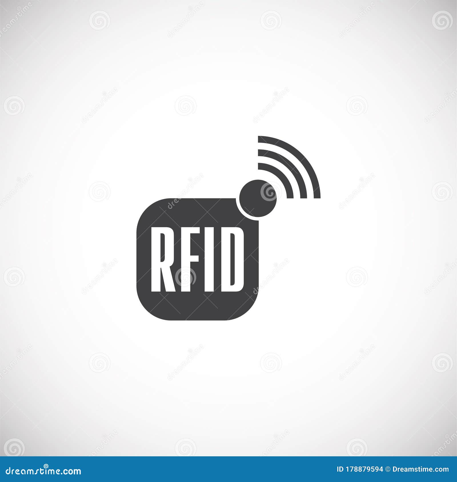 RFID Related Icon on Background for Graphic and Web Design. Creative ...