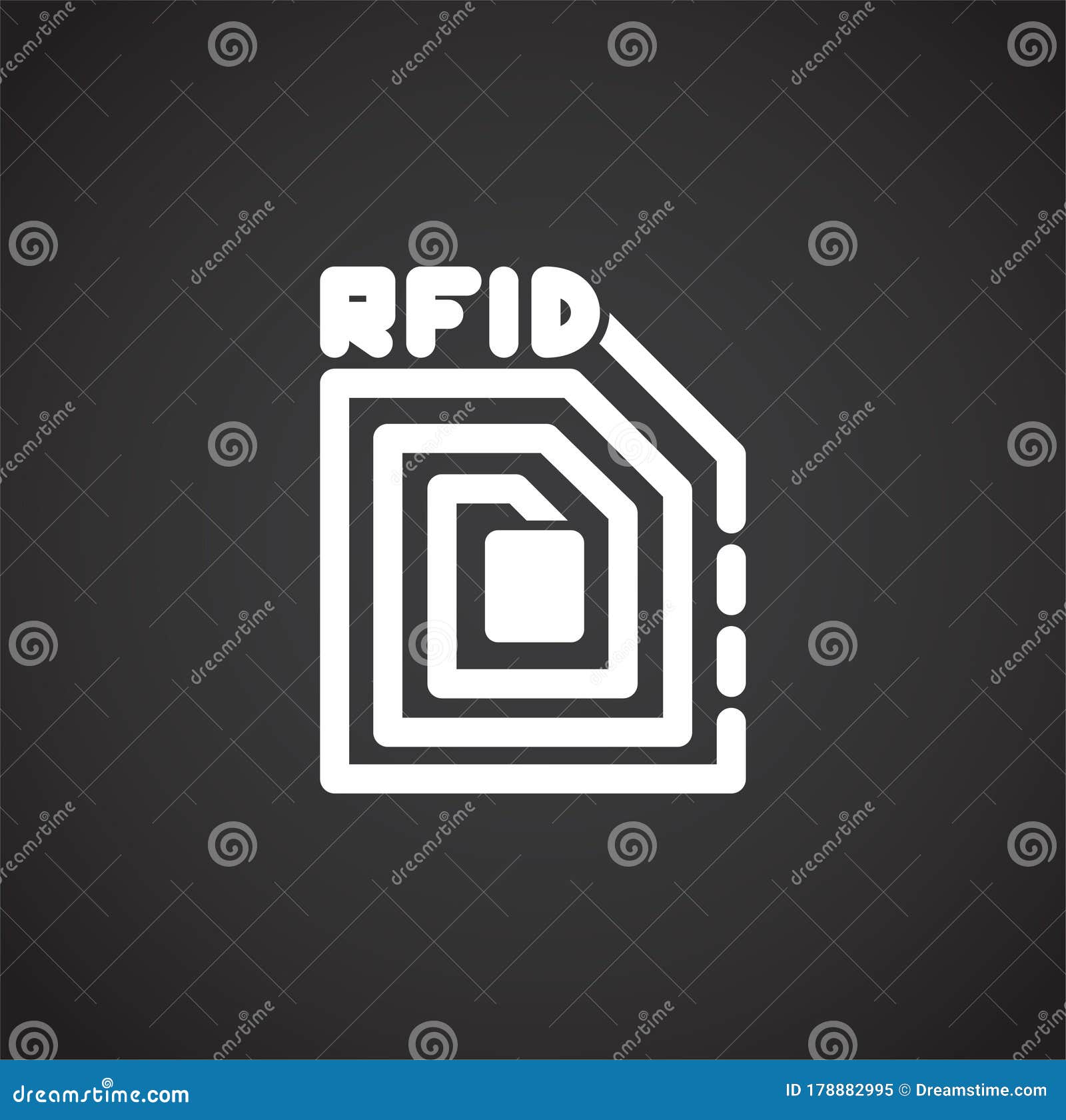 RFID Related Icon on Background for Graphic and Web Design. Creative ...